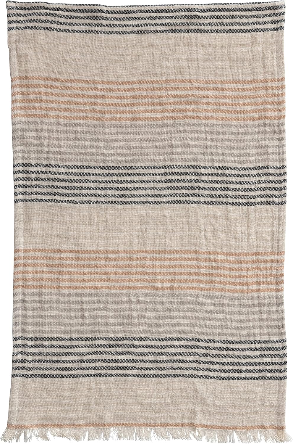 Amazon.com: Creative Co-Op Woven Cotton Double Cloth Yarn Dyed Fringe ...