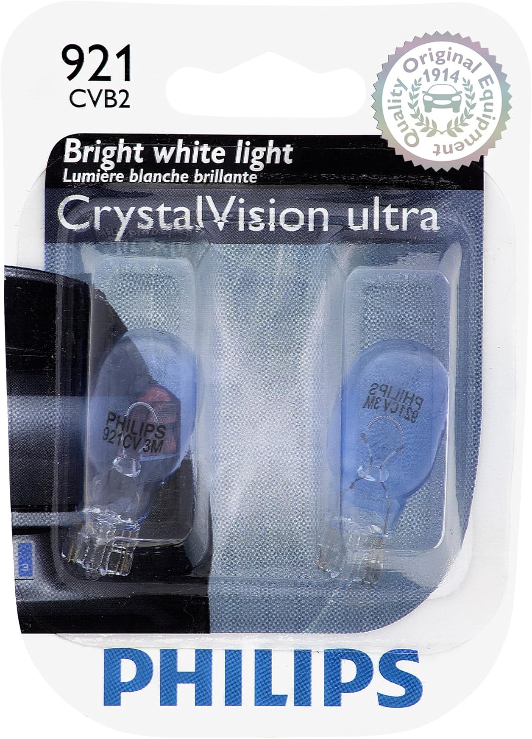 Philips 921 CrystalVision ultra Miniature Bulb, 2 Pack, Headlight Bulbs ...