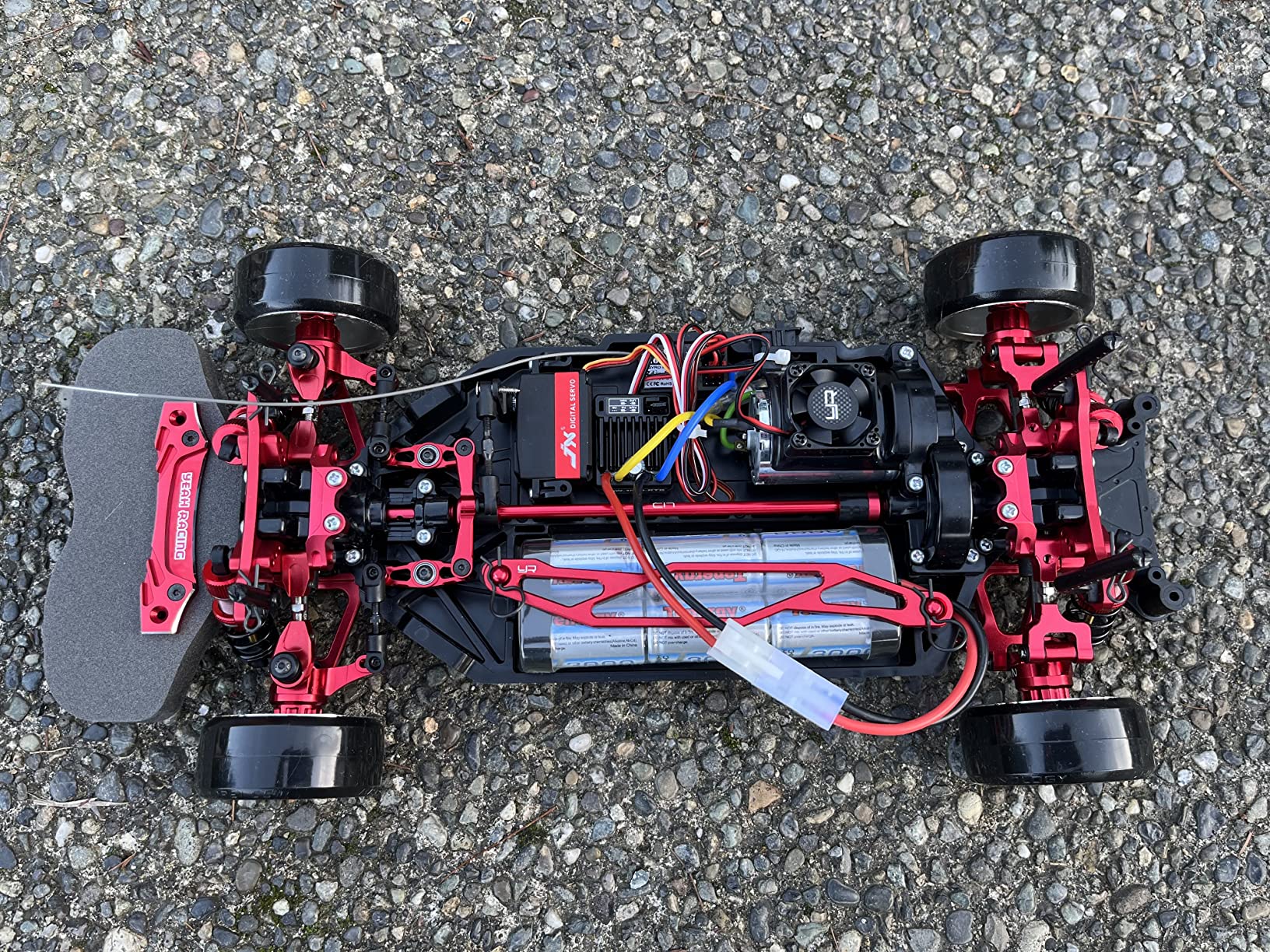 Amazon.com: Yeah Racing CK-TT02RD Aluminum Conversion Kit Red for ...