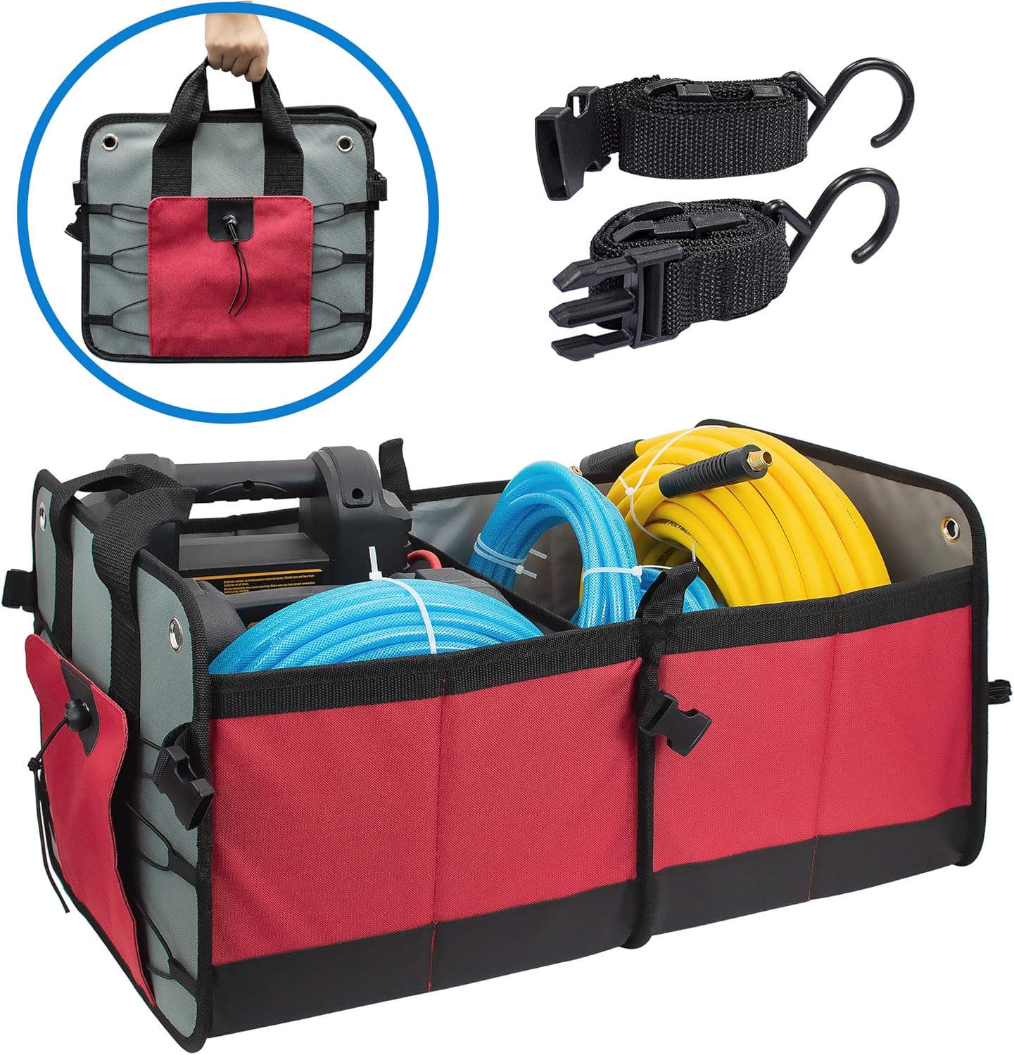 Amazon.com: FIXSMITH-Car-Trunk-Organizer,Auto Trunk Organizer,RED ...