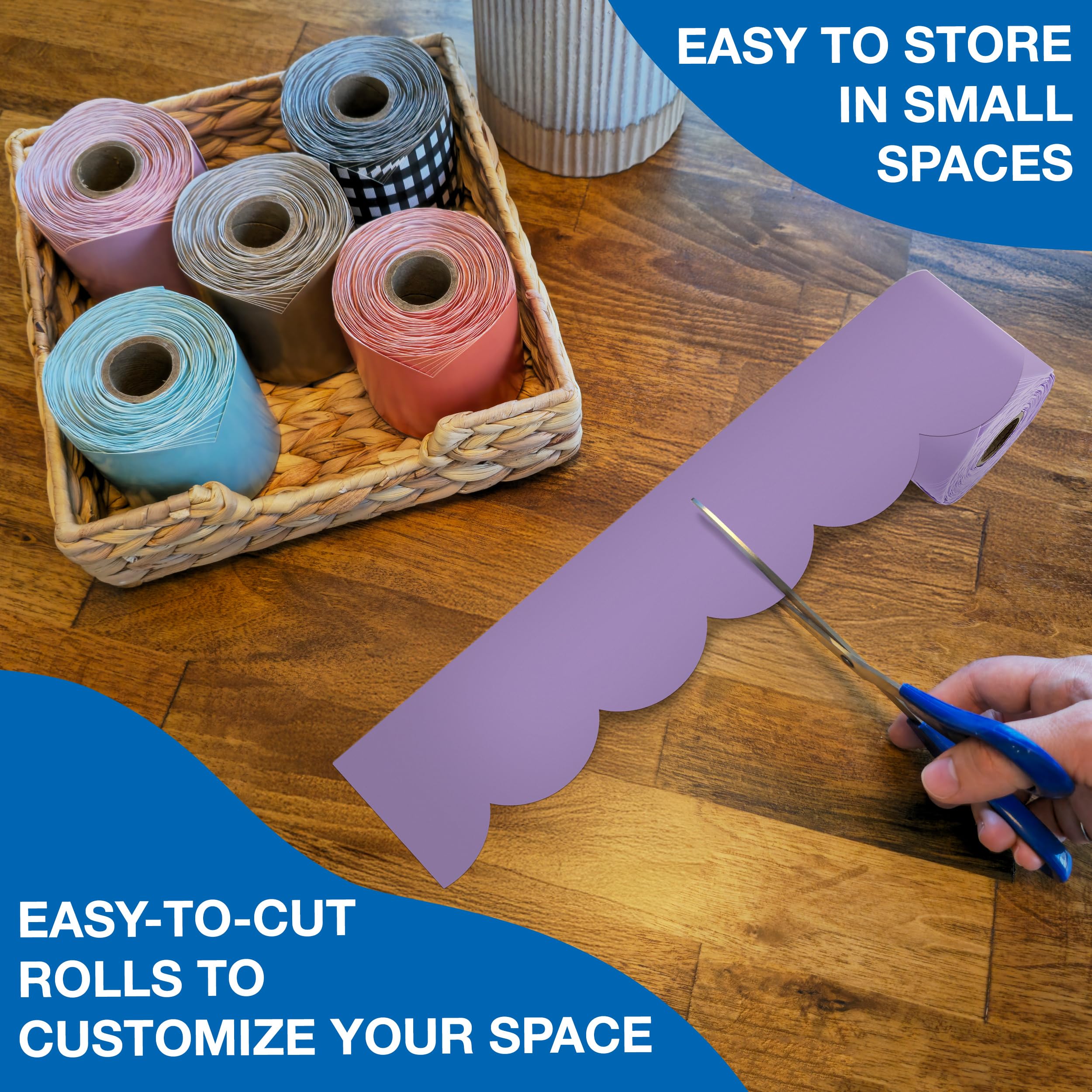 Snapklik.com : 65Ft Lavender Bulletin Board Borders,1 Roll Of Lilac ...