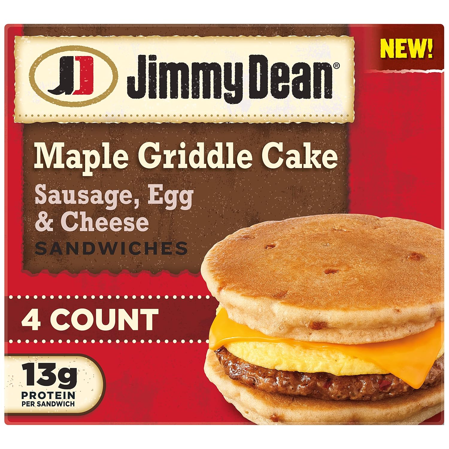 Amazon.com: Jimmy Dean Maple Griddle Cake Sandwiches, 18.8 Oz : Home ...