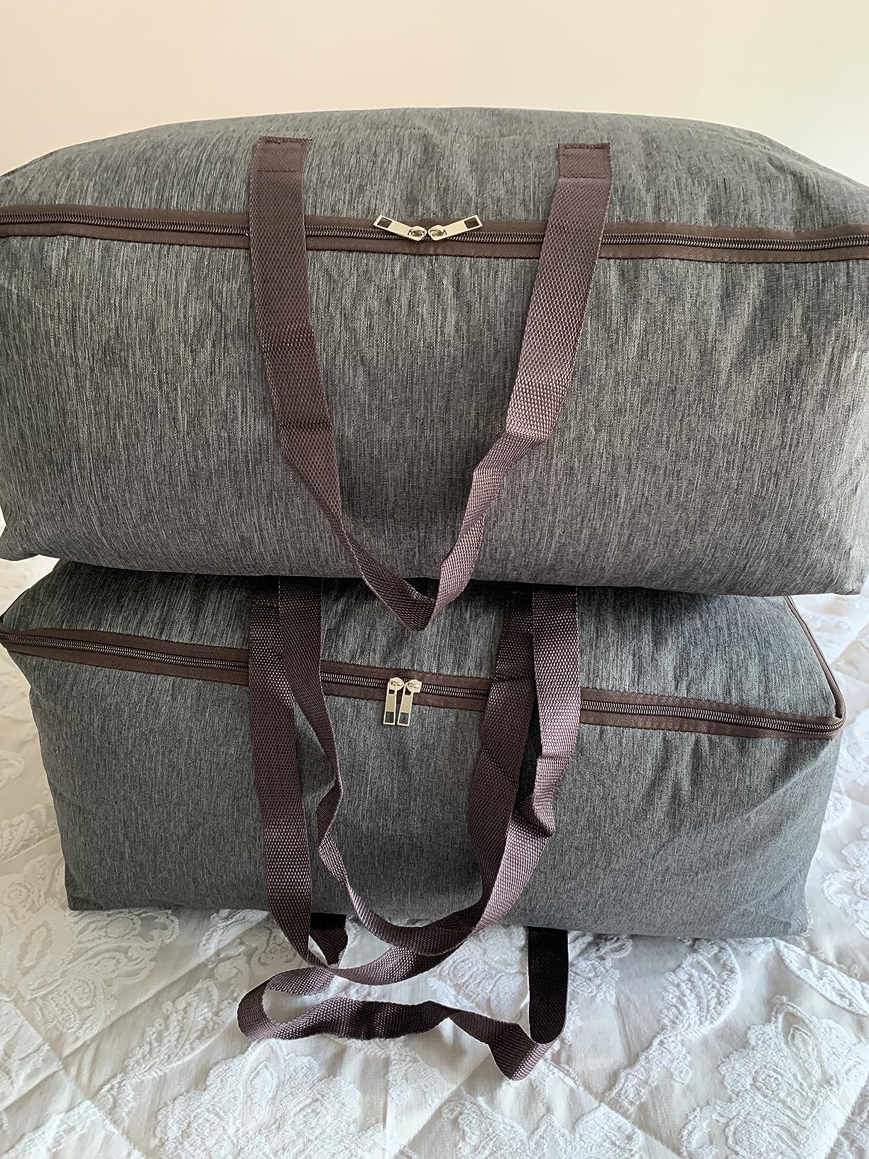 wintfarm Duvet Storage Bag,2 PCS Large Storage Bags with Zips,Oxford ...