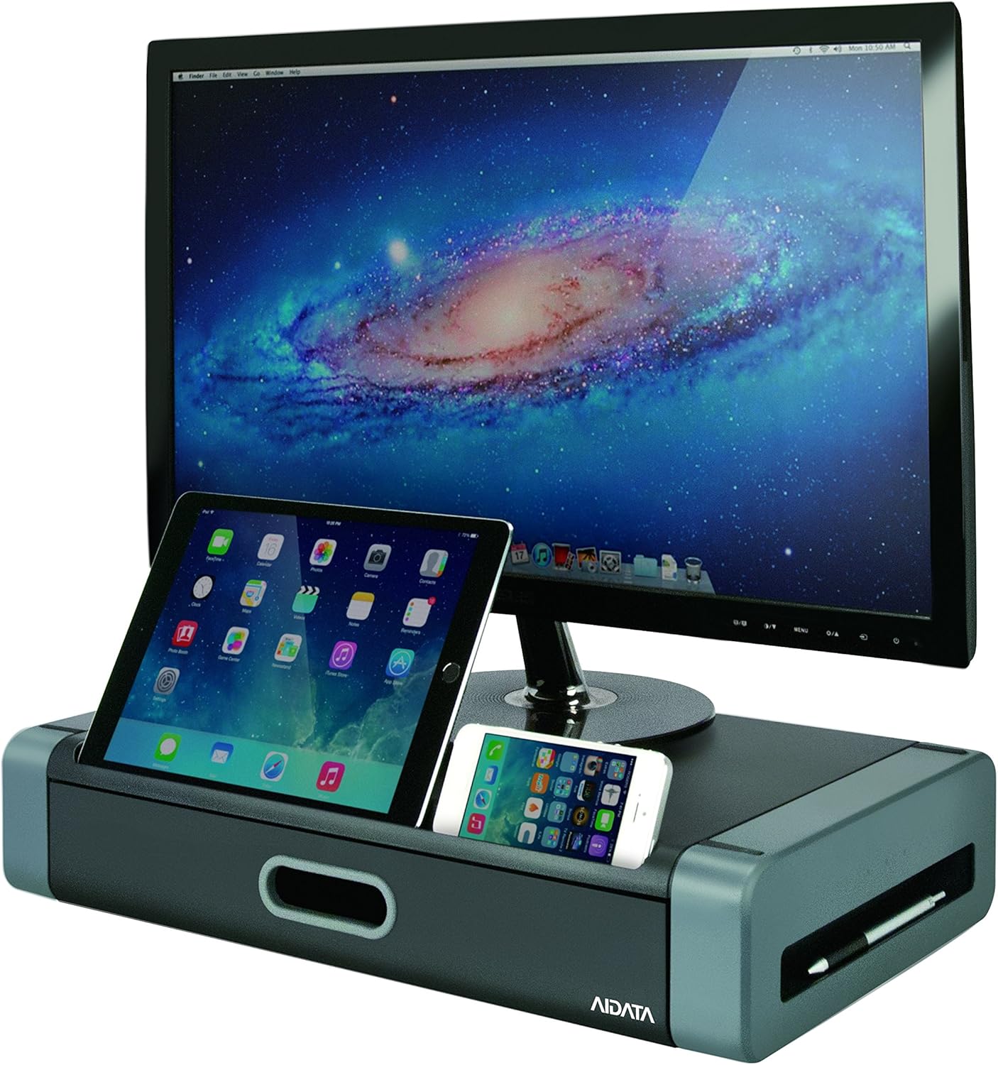 Aidata USA MS-1002G Deluxe Monitor Stand With Drawer : Buy Online at ...