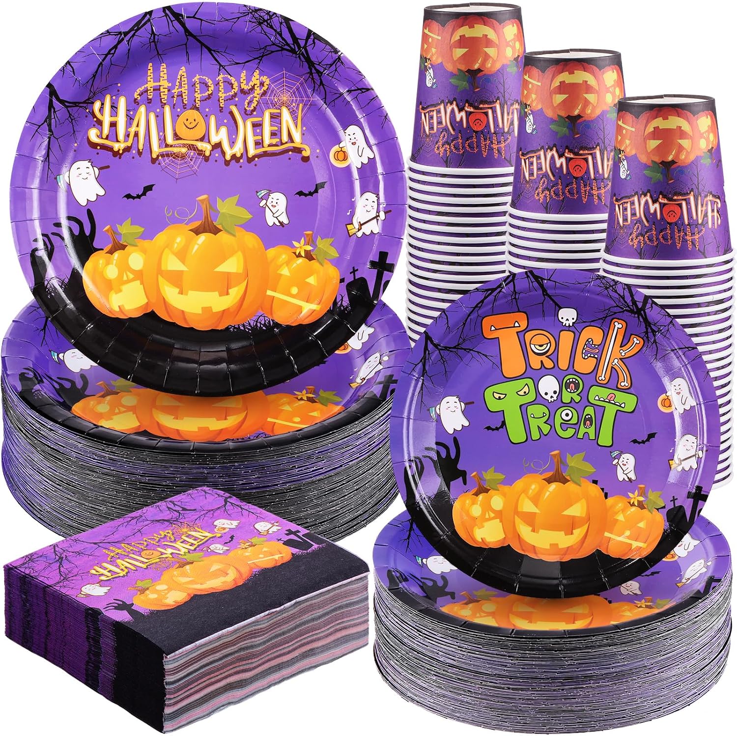 Amazon.com: Mifoci 400 Pcs Halloween Party Supplies Kids School ...
