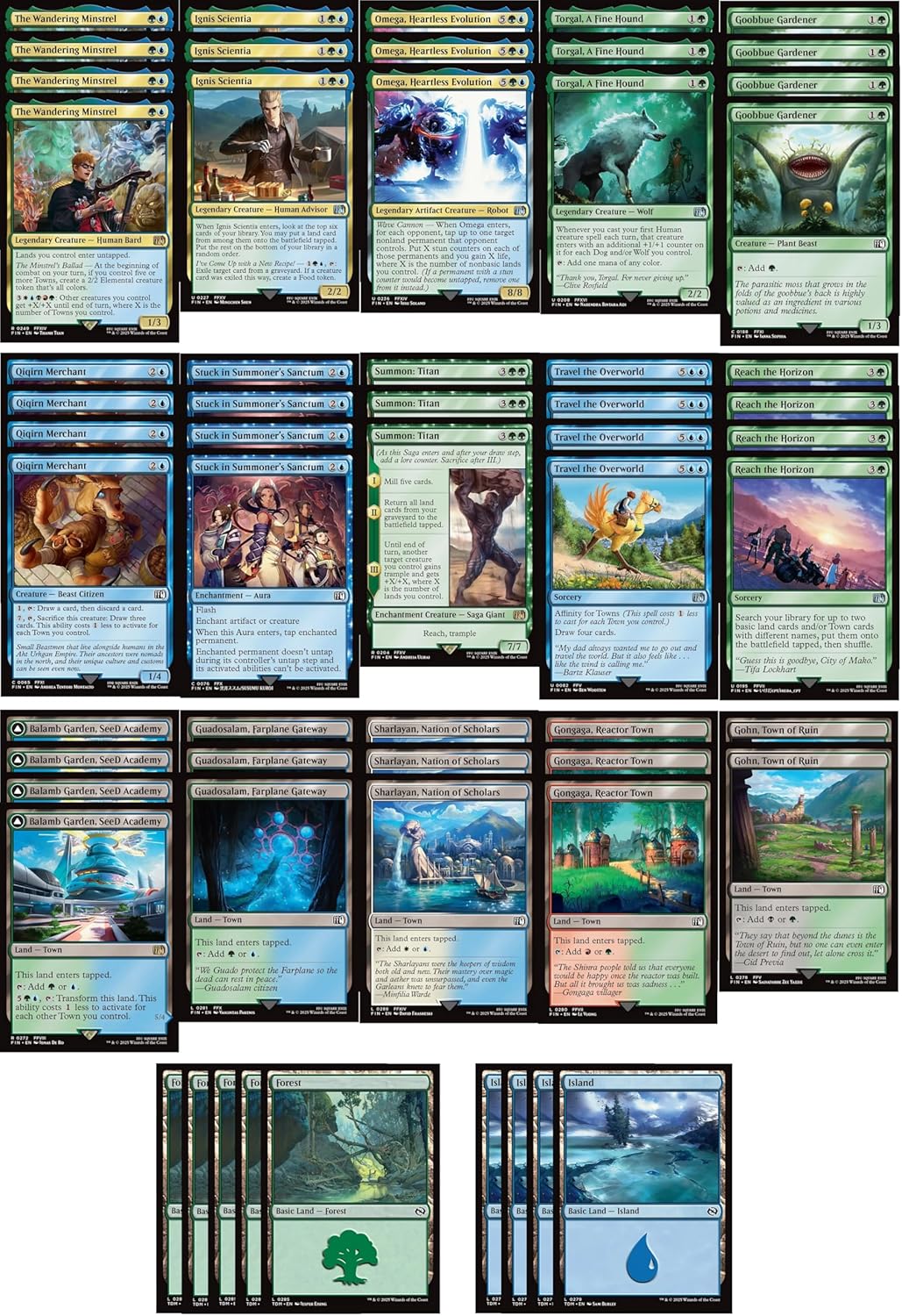 Amazon.com: Final Fantasy Magic The Gathering Deck - Simic Town Ramp ...