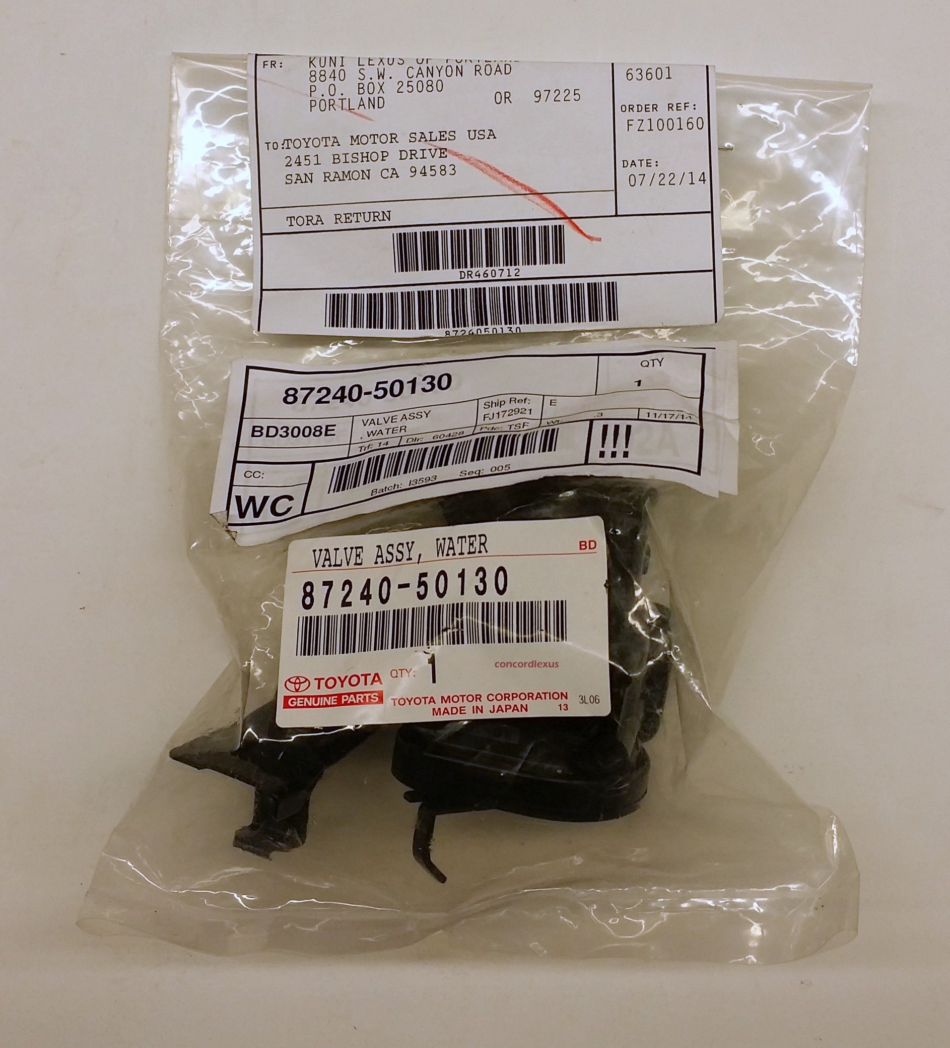 Amazon.com: Lexus 87240-50130, HVAC Heater Control Valve : Automotive