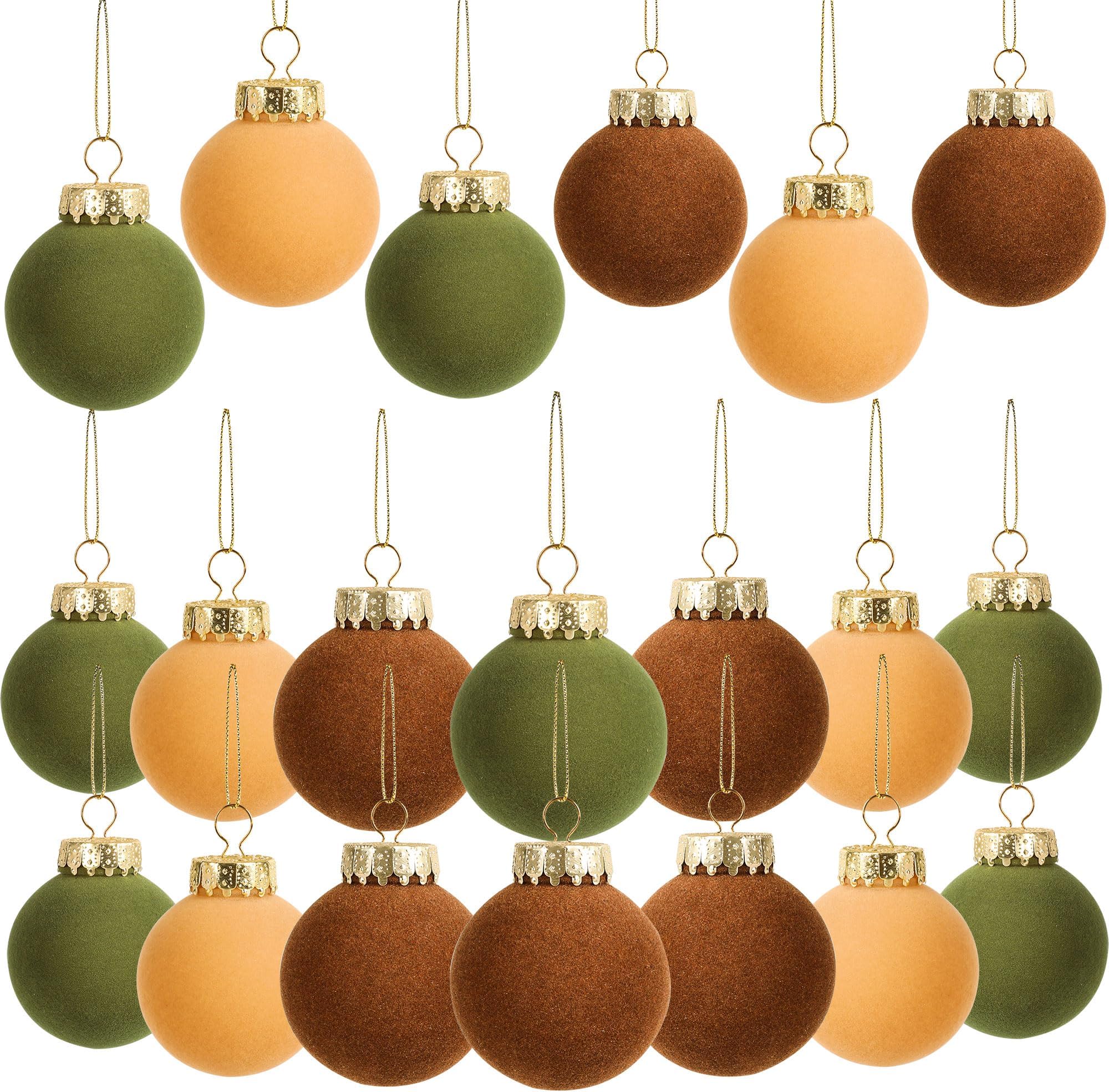 Amazon.com: Flocked Ornaments for Christmas Tree Decorations - 35pcs ...