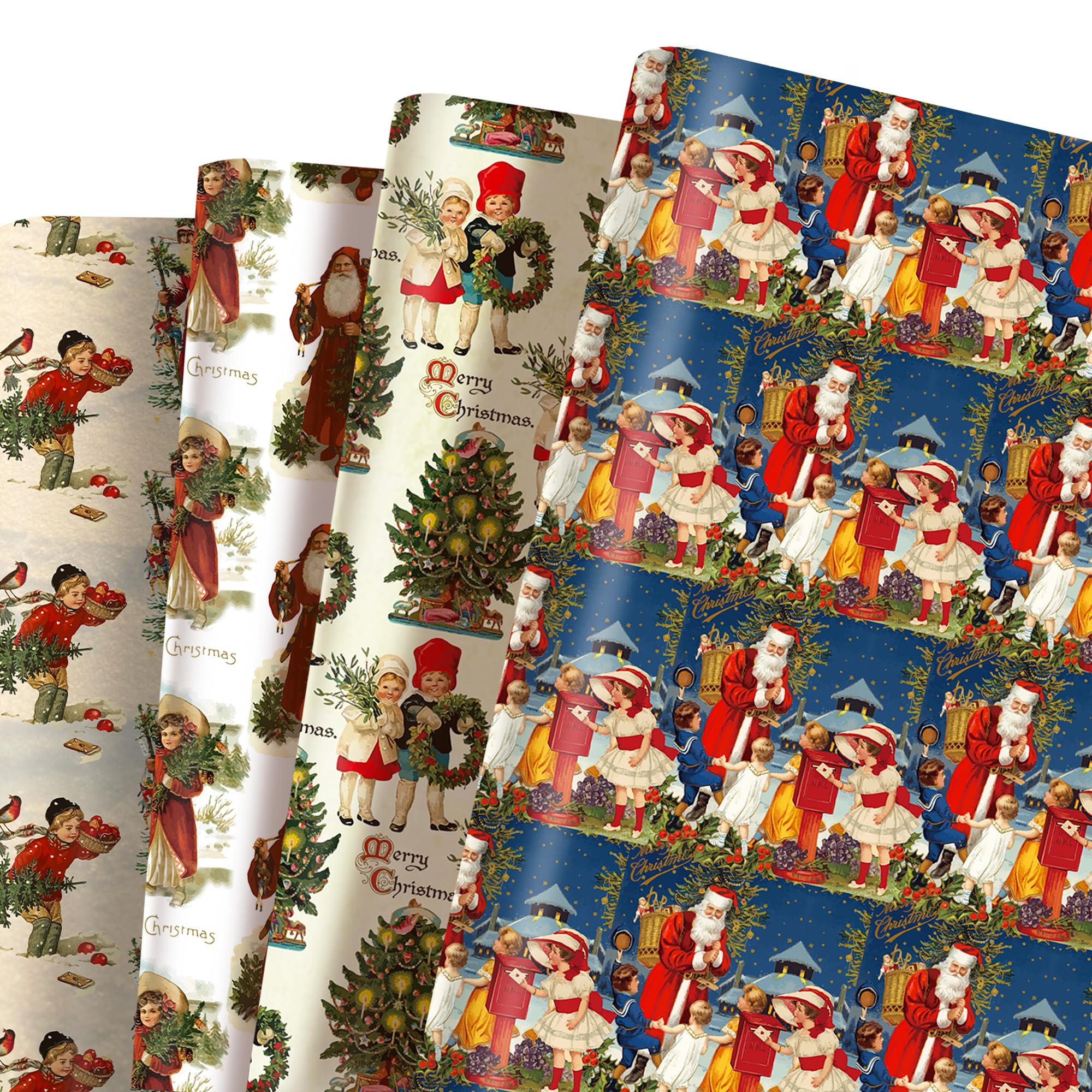 Amazon.com: 12 Sheet Nativity Christmas Wrapping Paper Jesus Virgin ...