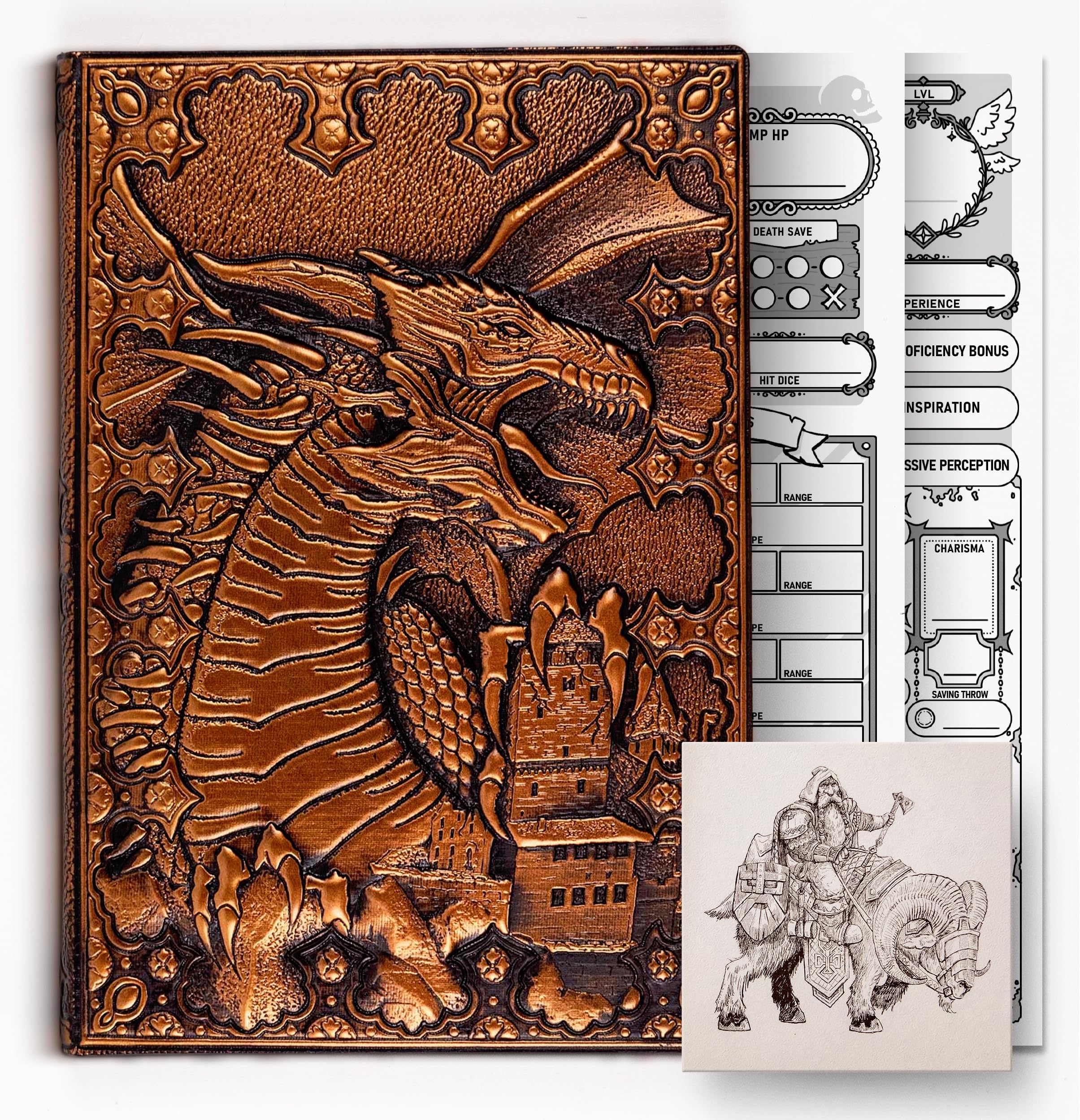 Amazon.com : DUROTAN DND Notebook Journal Refillable Binder A5 400 ...