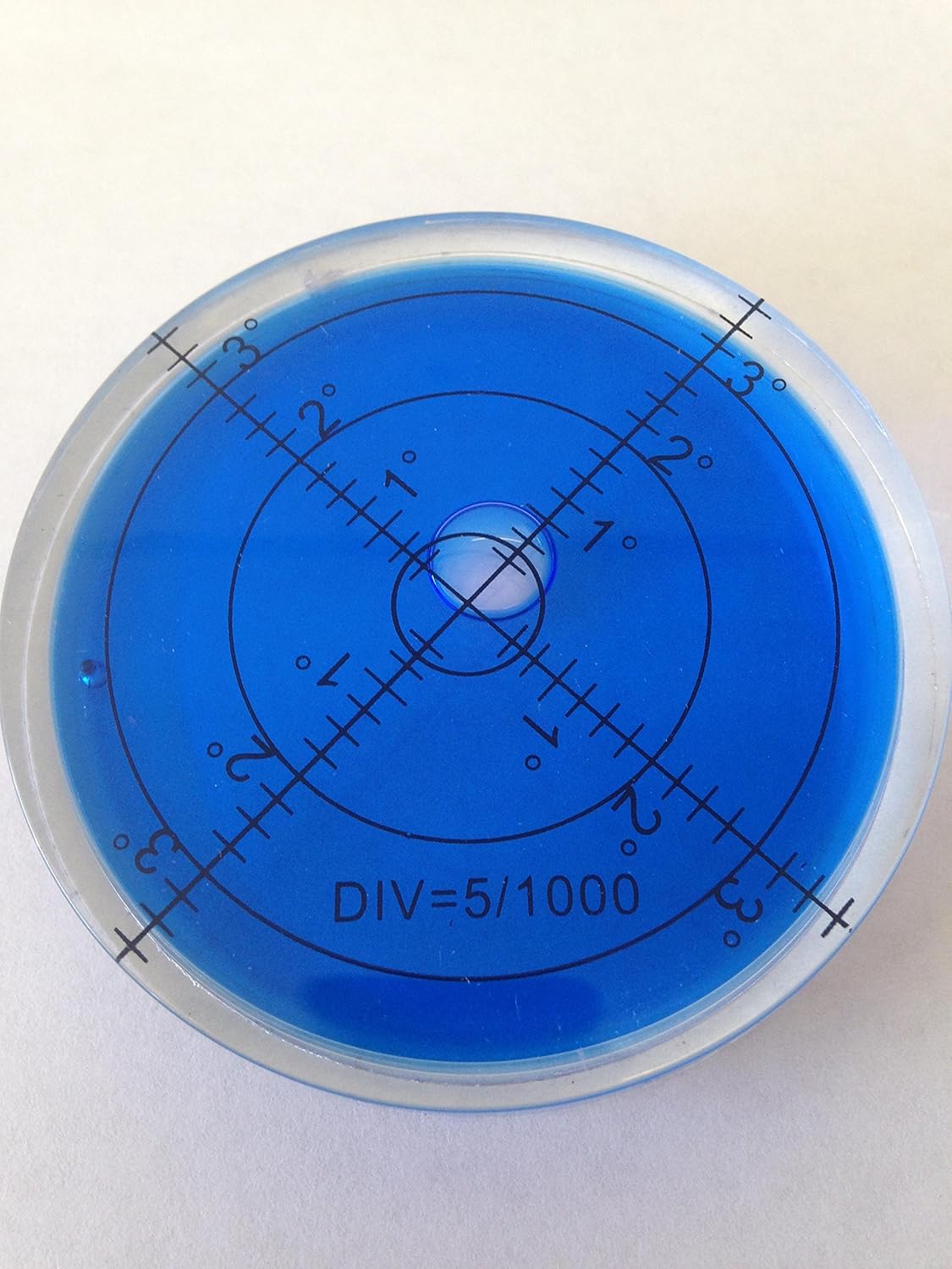 Blue Bullseye Spirit Level Large Round Circular Bubble Vial 65mm ...
