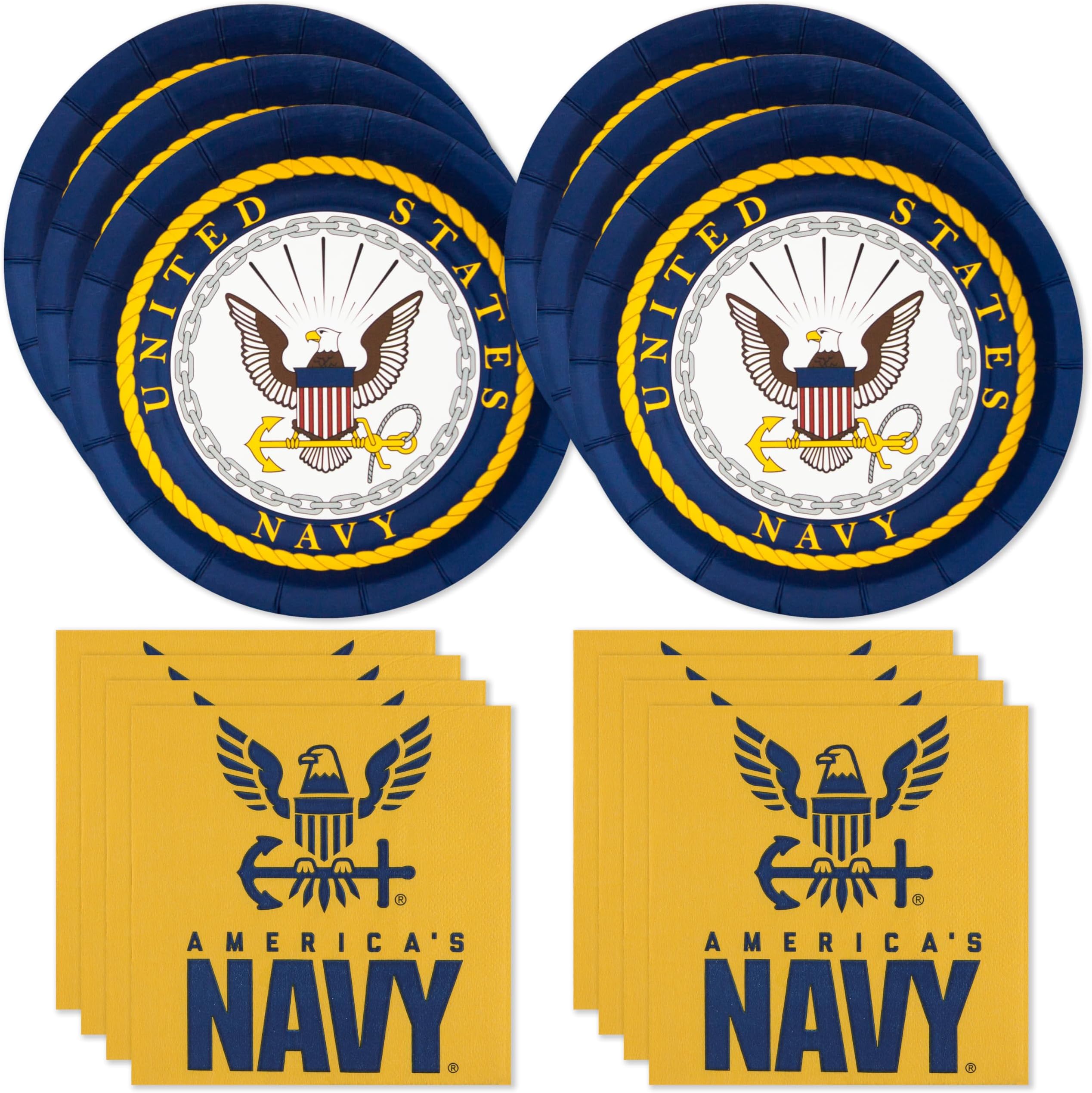 Amazon.com: Havercamp U.S. Navy Party Plates (24-pack)! Includes 24 Lg ...