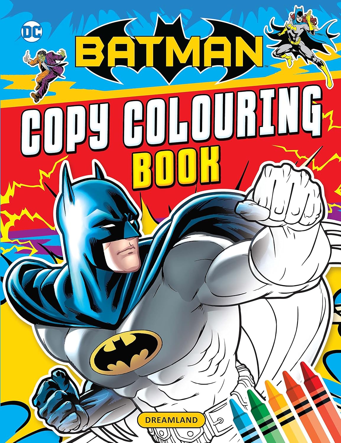 Batman Copy Colouring Book for Kids – Fun Superhero Colouring Pages to ...