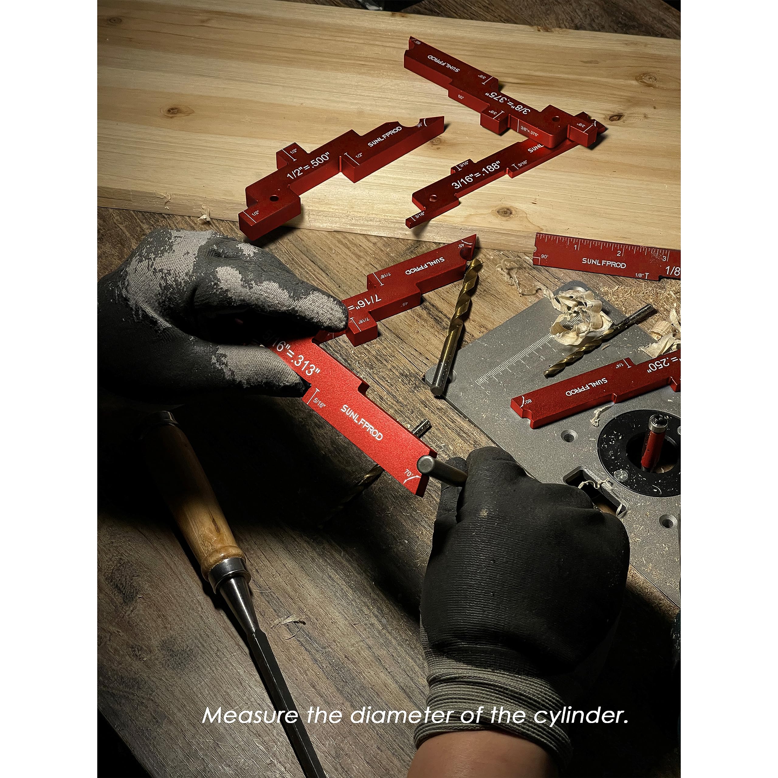 Snapklik.com : SUNLFPROD Router Setup Blocks Woodworking 7pcs Aluminum ...