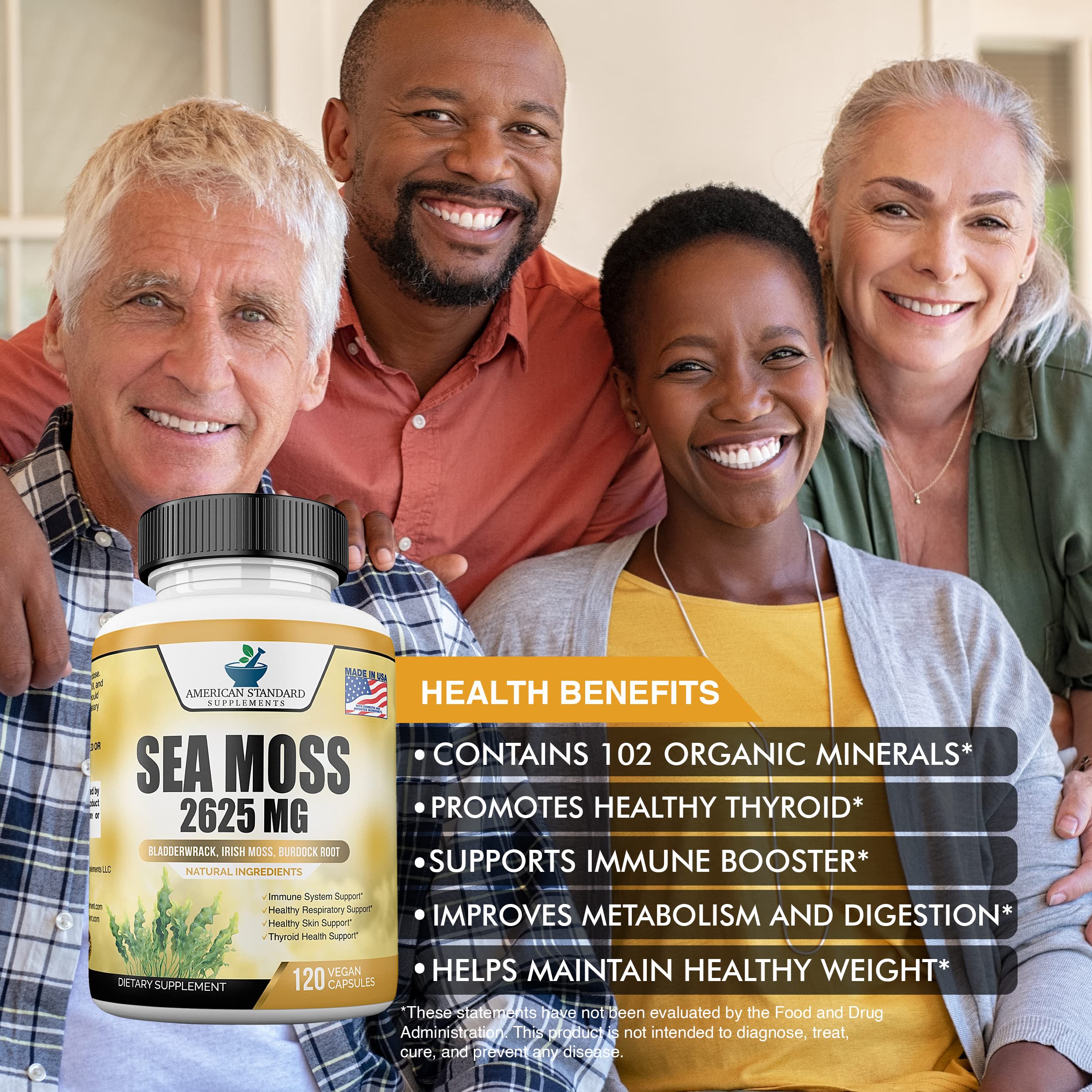 Snapklik.com : American Standard Supplements Irish Sea Moss 1200mg ...