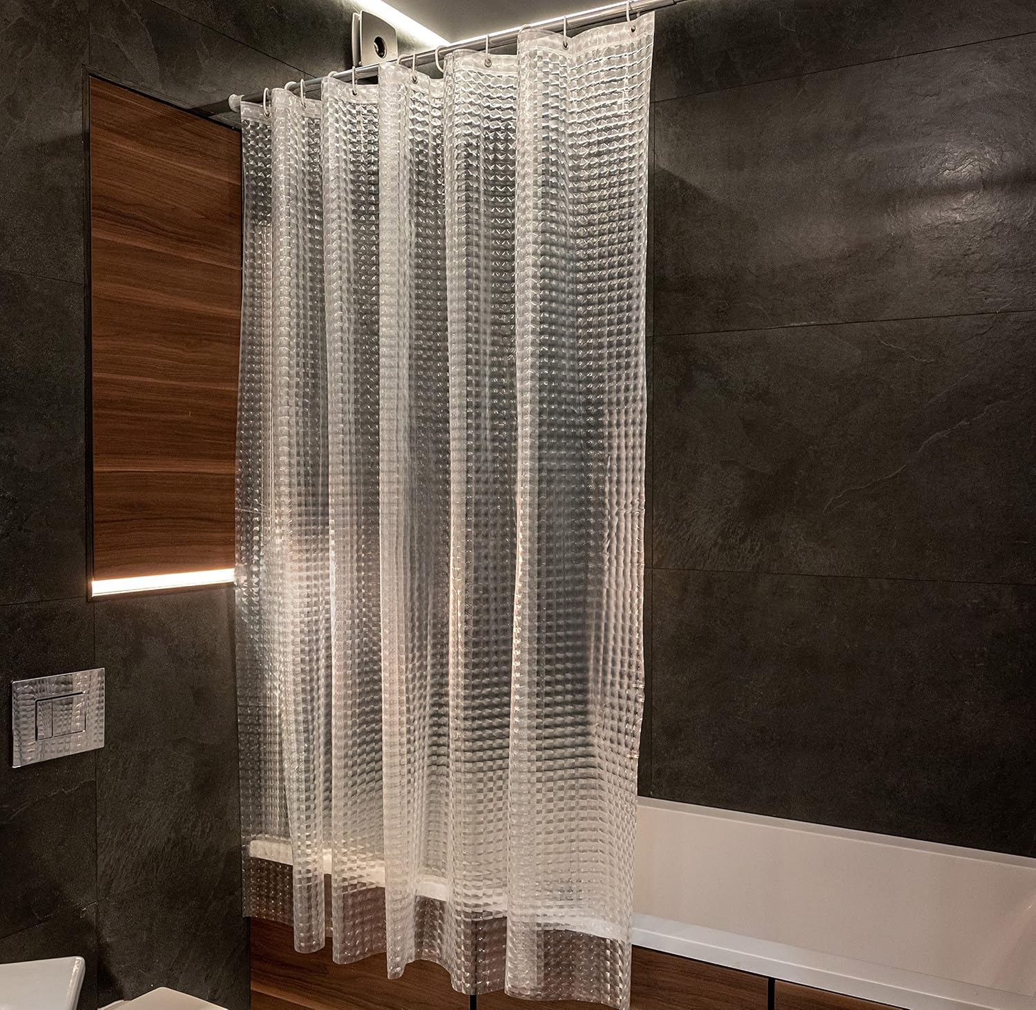 Amazon.com: MAVIKX PEVA Shower Curtain Crystals (72x84) with Magnets ...