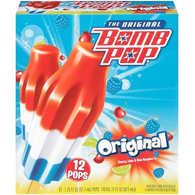 Amazon.com: Bomb Pop Original Ice Pop, 12 Pack : Grocery & Gourmet Food