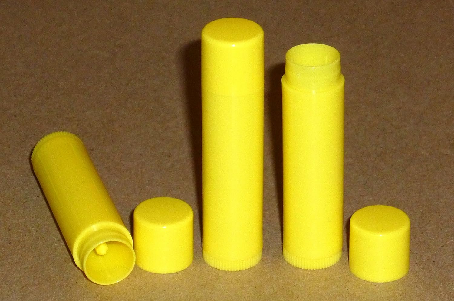 Amazon.com : 25 New Empty Bright Yellow Lip Balm Chapstick Tubes ...