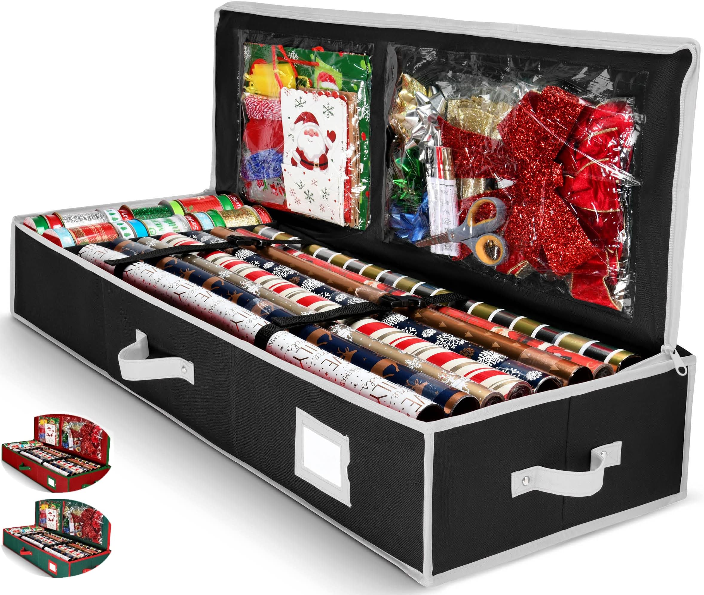 Amazon.com: Rolling Wrapping Paper Organizer - Portable Gift Wrap ...