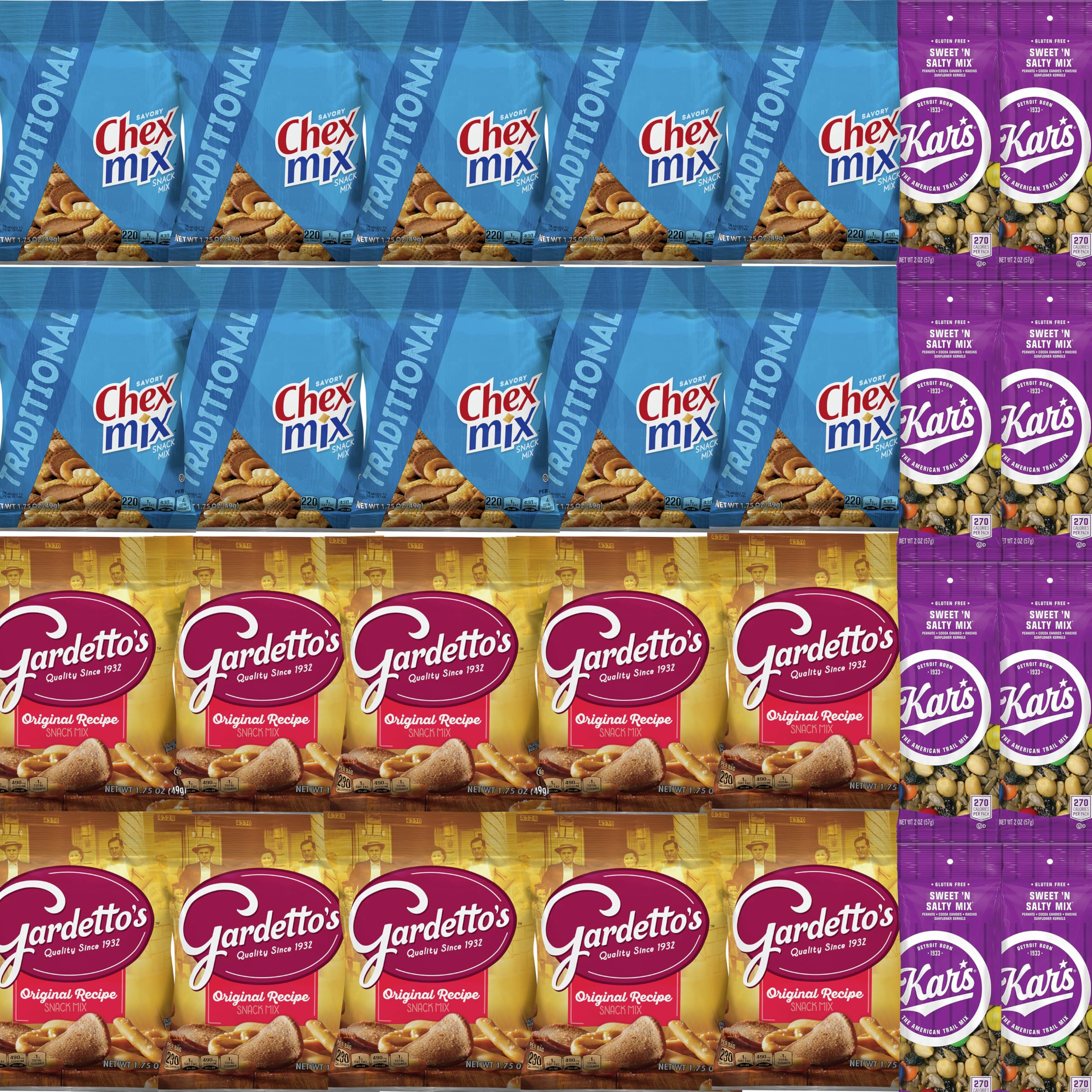 Amazon.com: Party Mix Snack Mix Individual Packs Bulk Variety ...