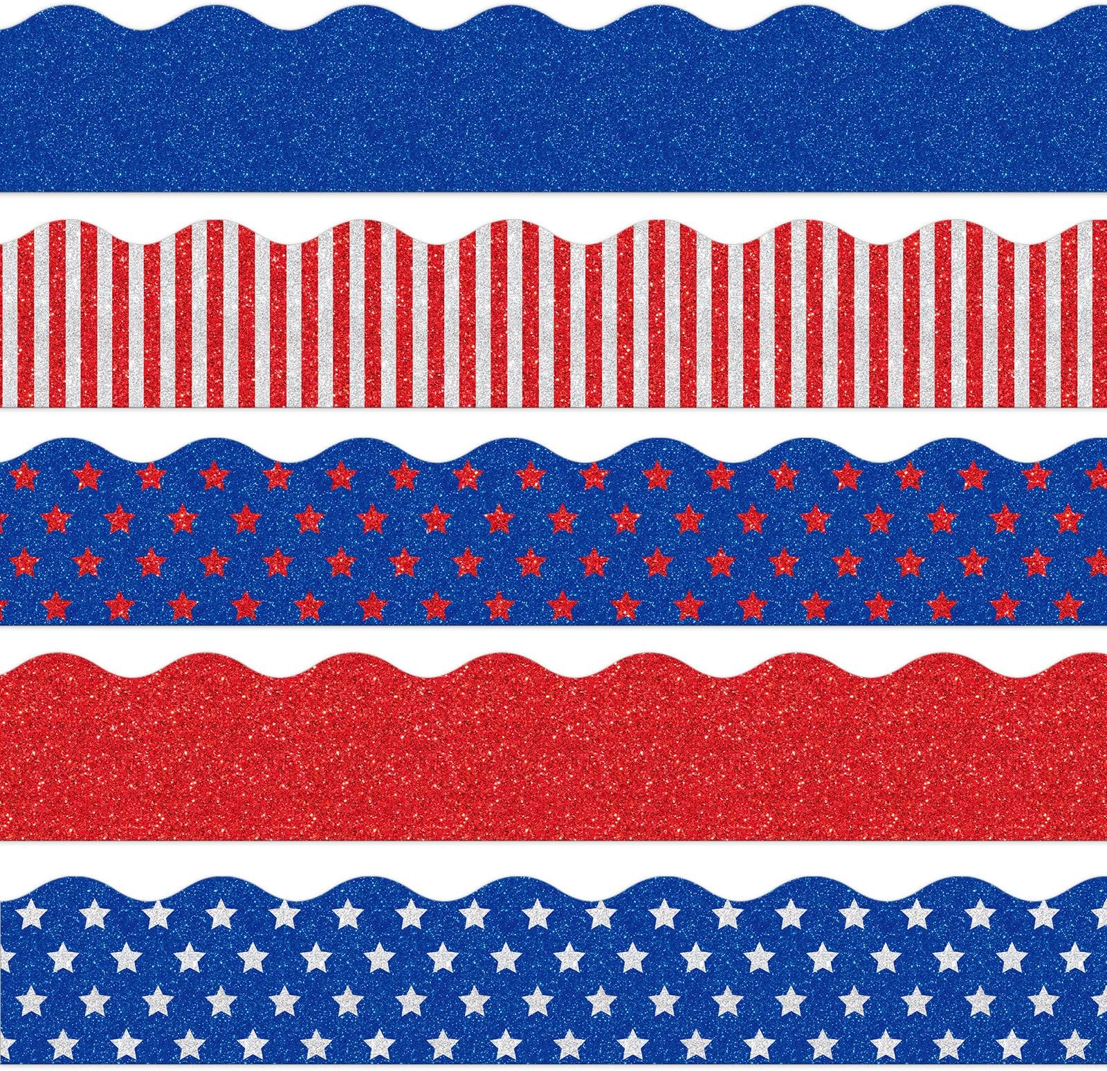 Amazon.com: AnyDesign 69Ft 4th of July Bulletin Board Border 60 Sheet ...