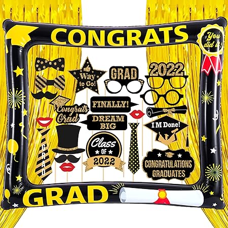 Amazon.com: SWYOUN 18PCS Class Of 2022 Graduation Grad 2022 Party Masks ...