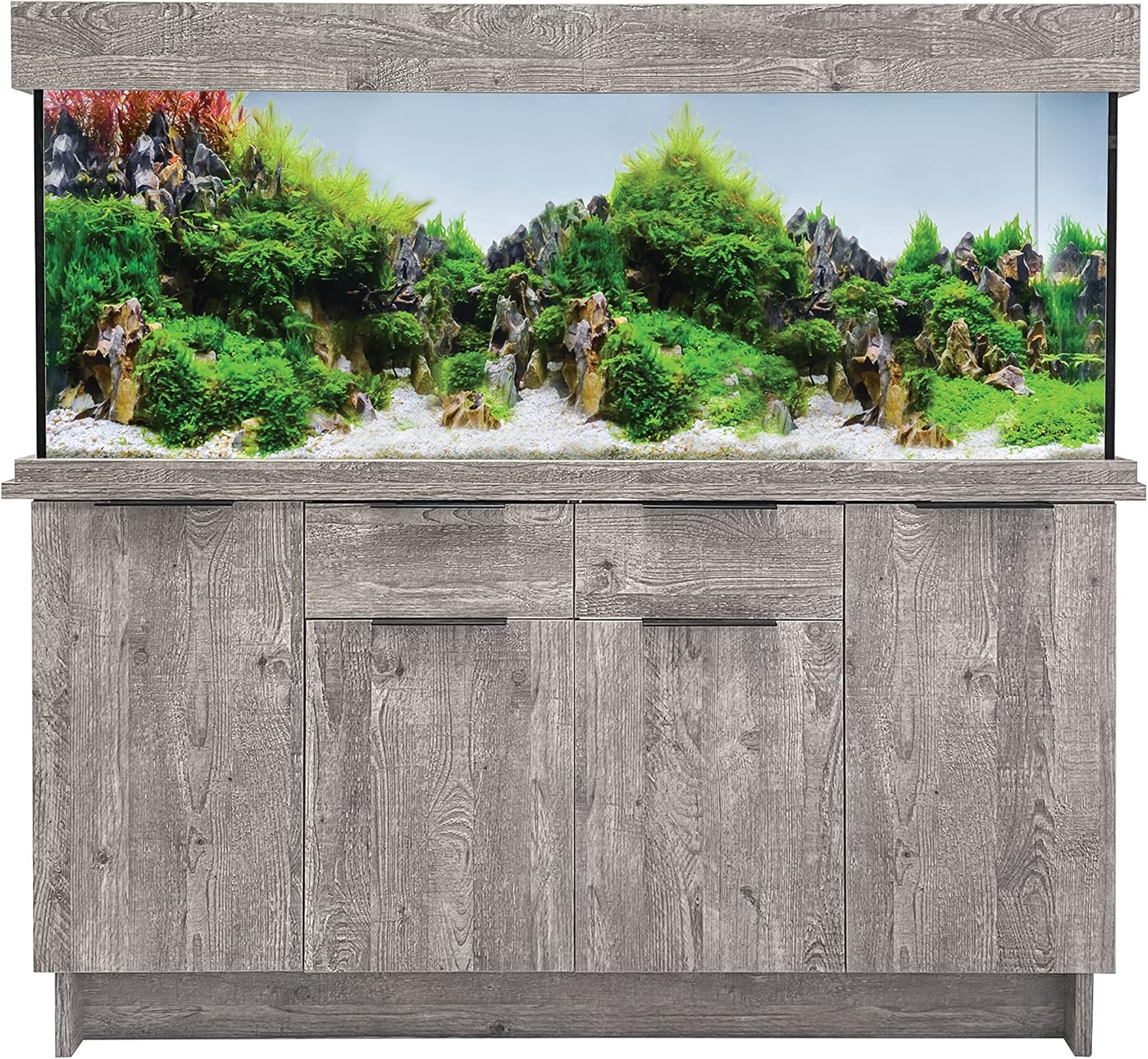 Aqua One Urban Oak Style Aquarium Fish Tank with Cabinet 150cm 300L ...