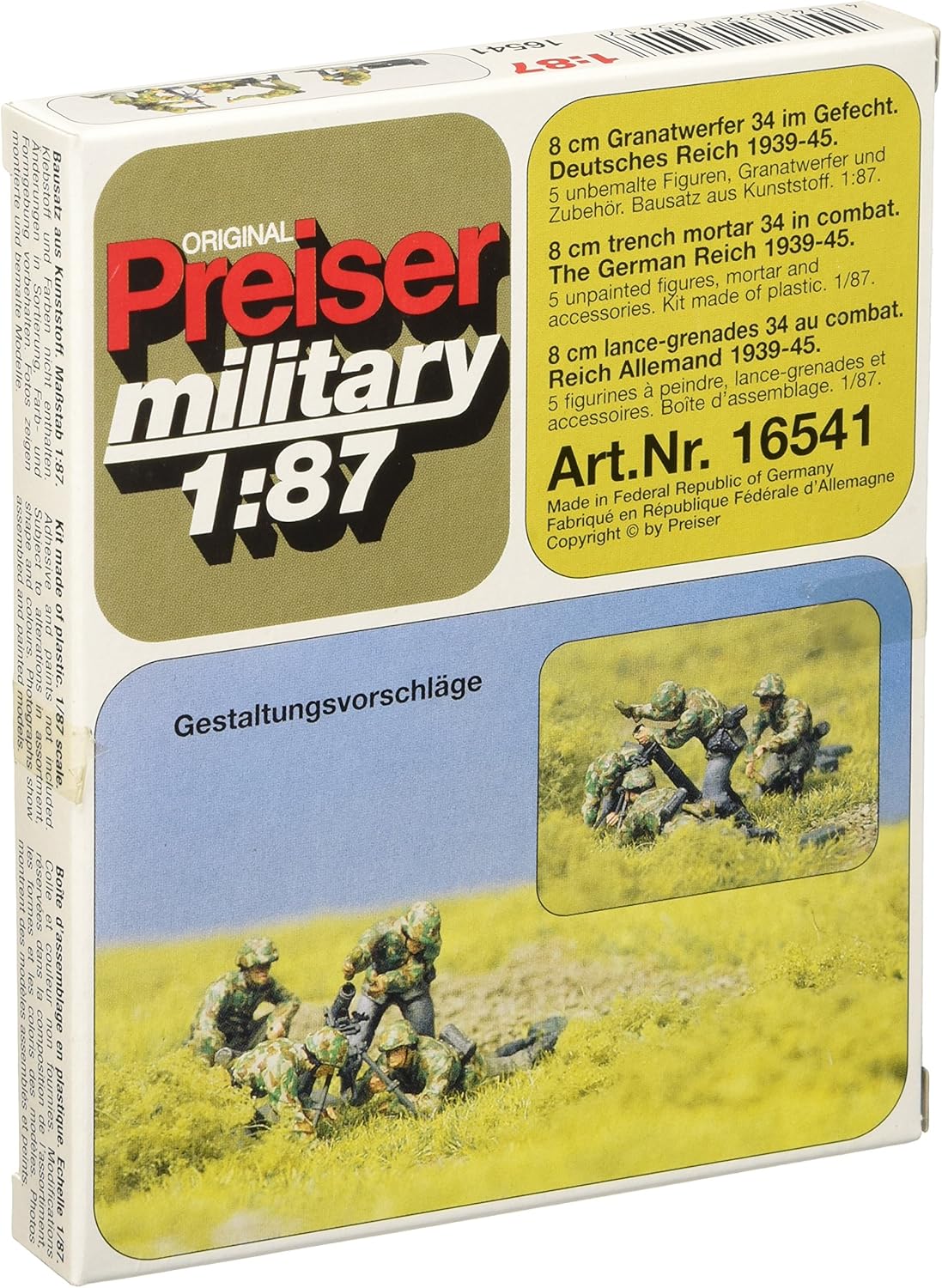 Amazon.com: Preiser 16541 HO Scale Military - Former German Army WWII - Unpainted Figures ...