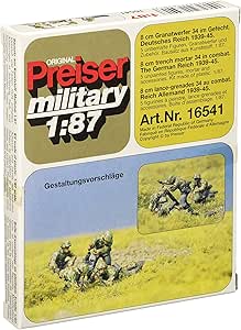 Amazon.com: Preiser 16541 HO Scale Military - Former German Army WWII - Unpainted Figures ...