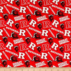 Amazon.com: NCAA Rutgers Scarlet Knights Tone on Tone Red/White/Grey ...