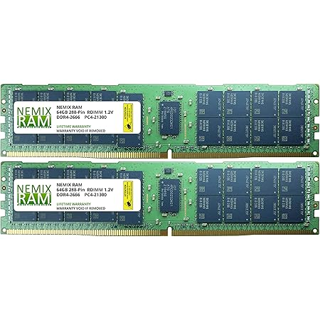 128GB 2x64GB DDR4-2666 PC4-21300 2Rx4 RDIMM ECC Registered Memory by ...