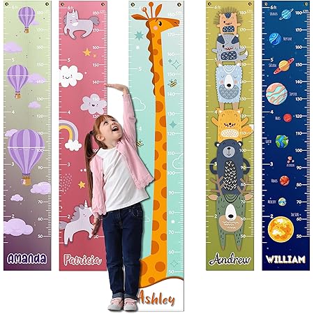 Amazon.com: Personalized Kids Growth Chart - 12 Designs, 13oz Vinyl ...