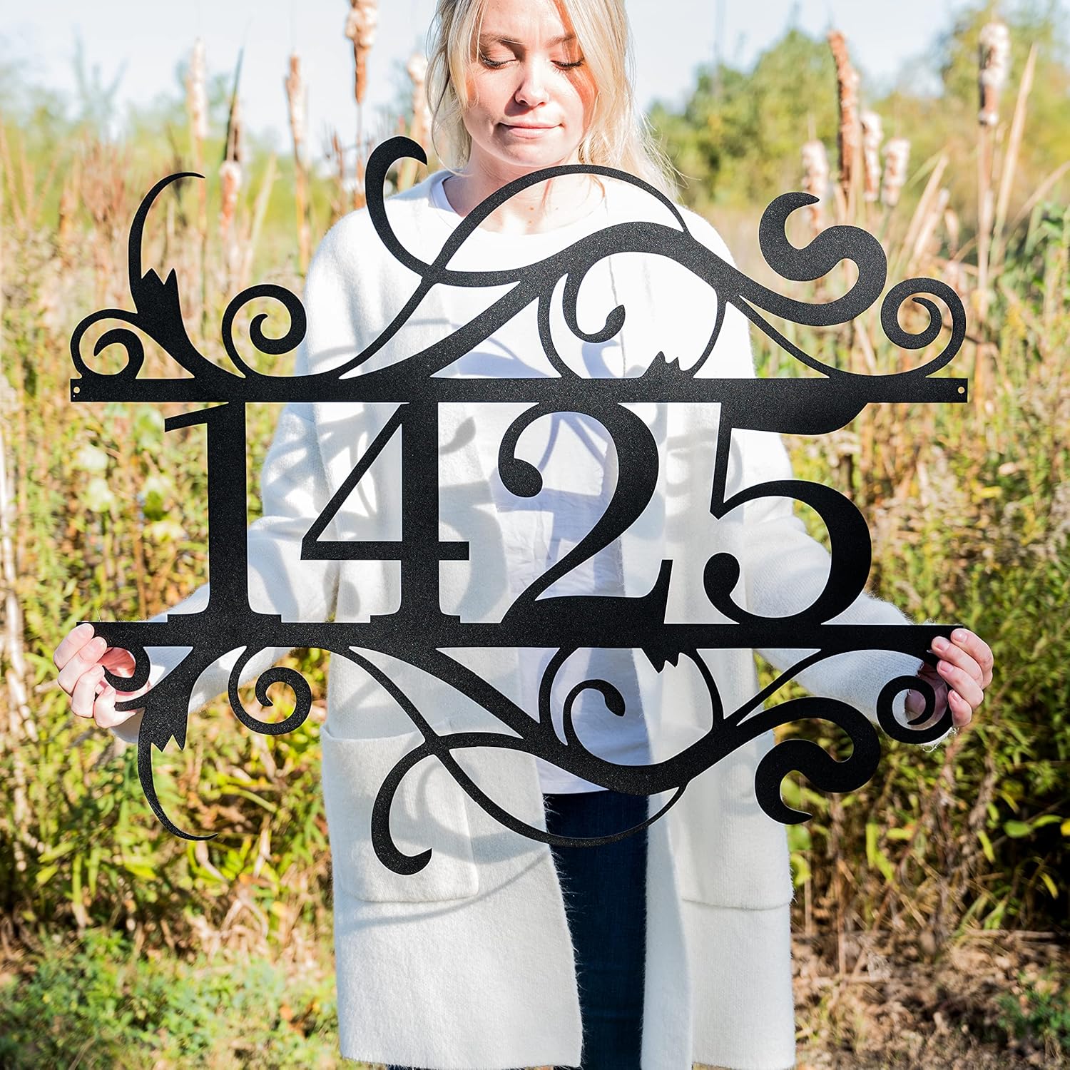 Amazon.com: House Number Sign | Metal Address Sign | Address Plaque ...