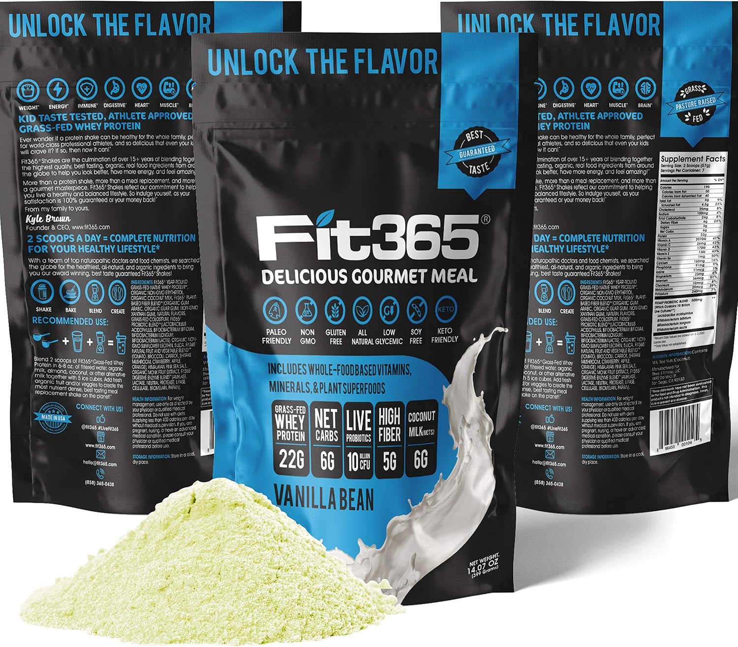 Amazon.com : FIT 365 Shake: Gourmet Meal Replacement Protein Shake - 14 ...