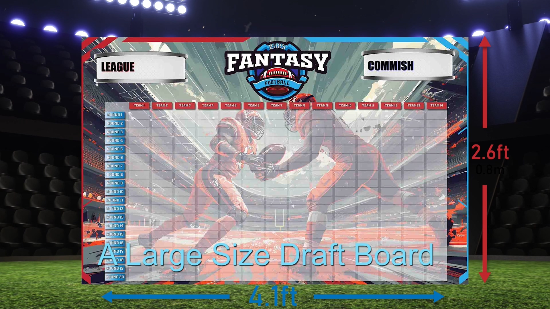 Fantasy Football Draft Board 12 Team Nfl Fantasy Draft Board 2025 ...