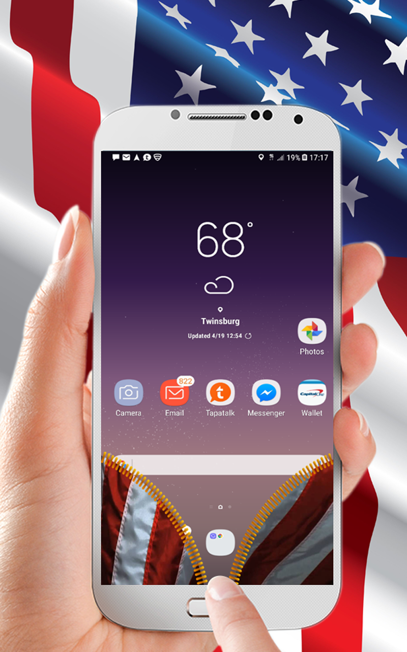 American Flag Zipper Lock Screen - App on Amazon Appstore