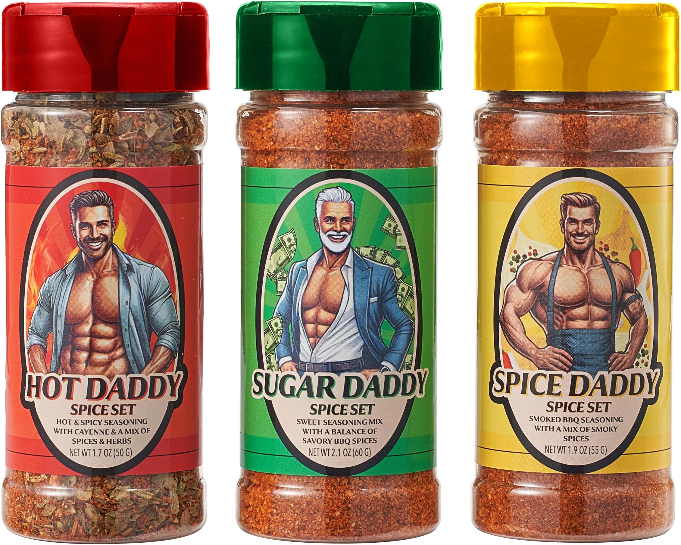 Amazon.com : Daddy Spice Rub BBQ Gift Set - Hot Dad, Dady Barbecue ...