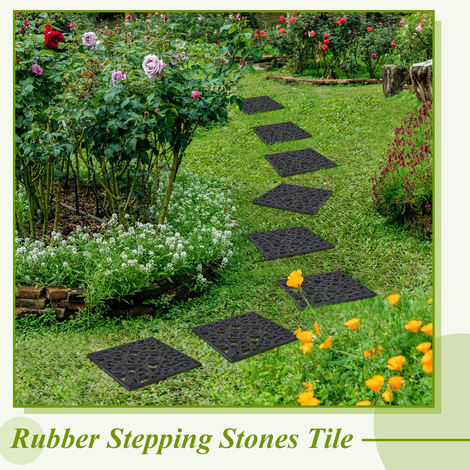 Recycled Rubber Paver Tiles