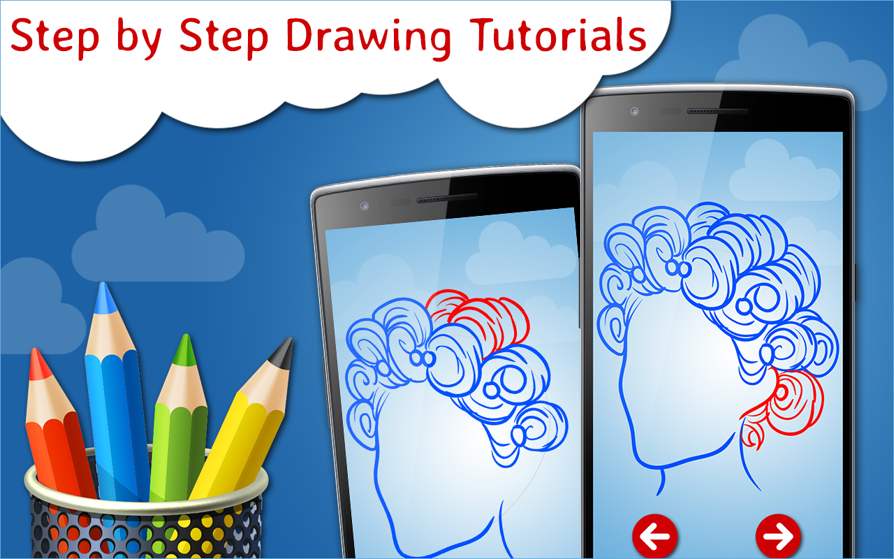 How to Draw Hairstyles Step by Step Drawing App - App on Amazon Appstore