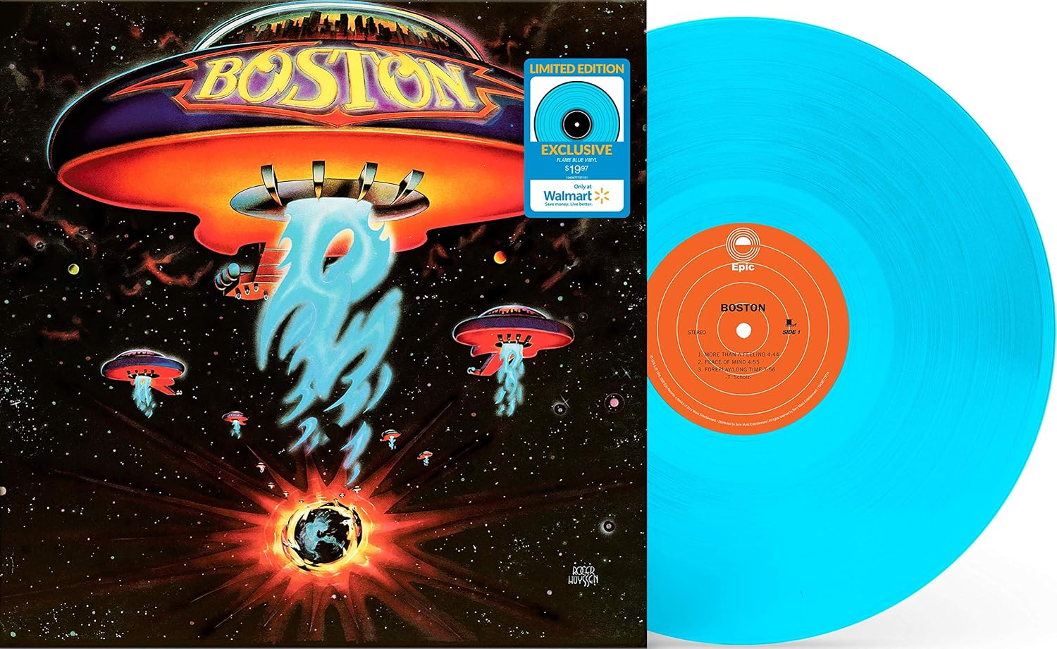 Amazon.com: Boston - Boston (First Album) - (Exclusive Flame Blue Vinyl ...