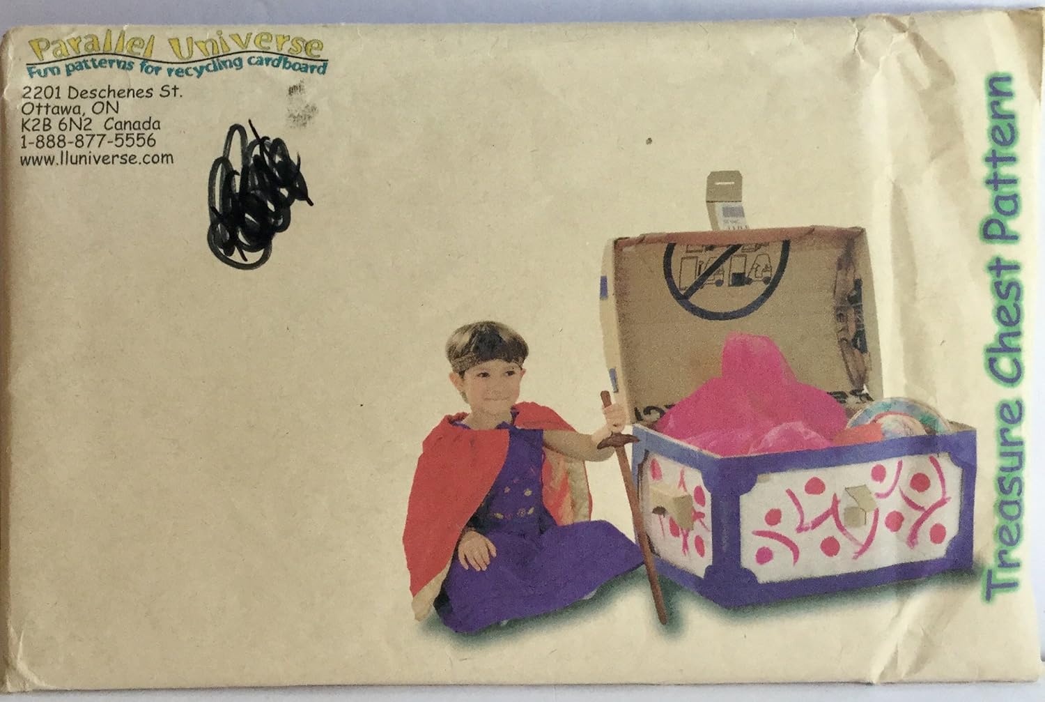 Amazon.com: 'Treasure Chest' Pattern for Recycling Cardboard Parallel ...