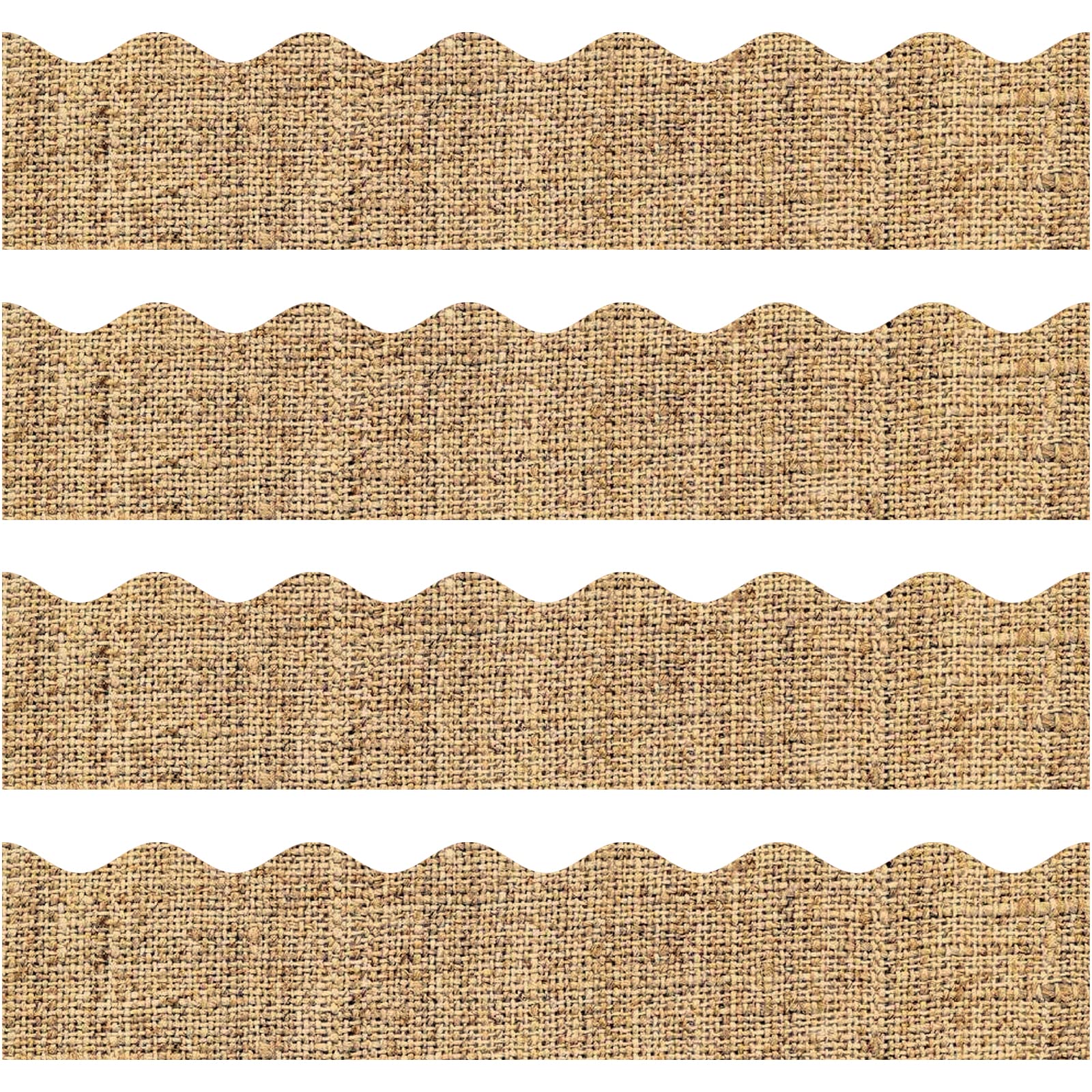 Buy Burlap Scalloped Border Trim - Bulletin Borders Stickers, 50 ft ...