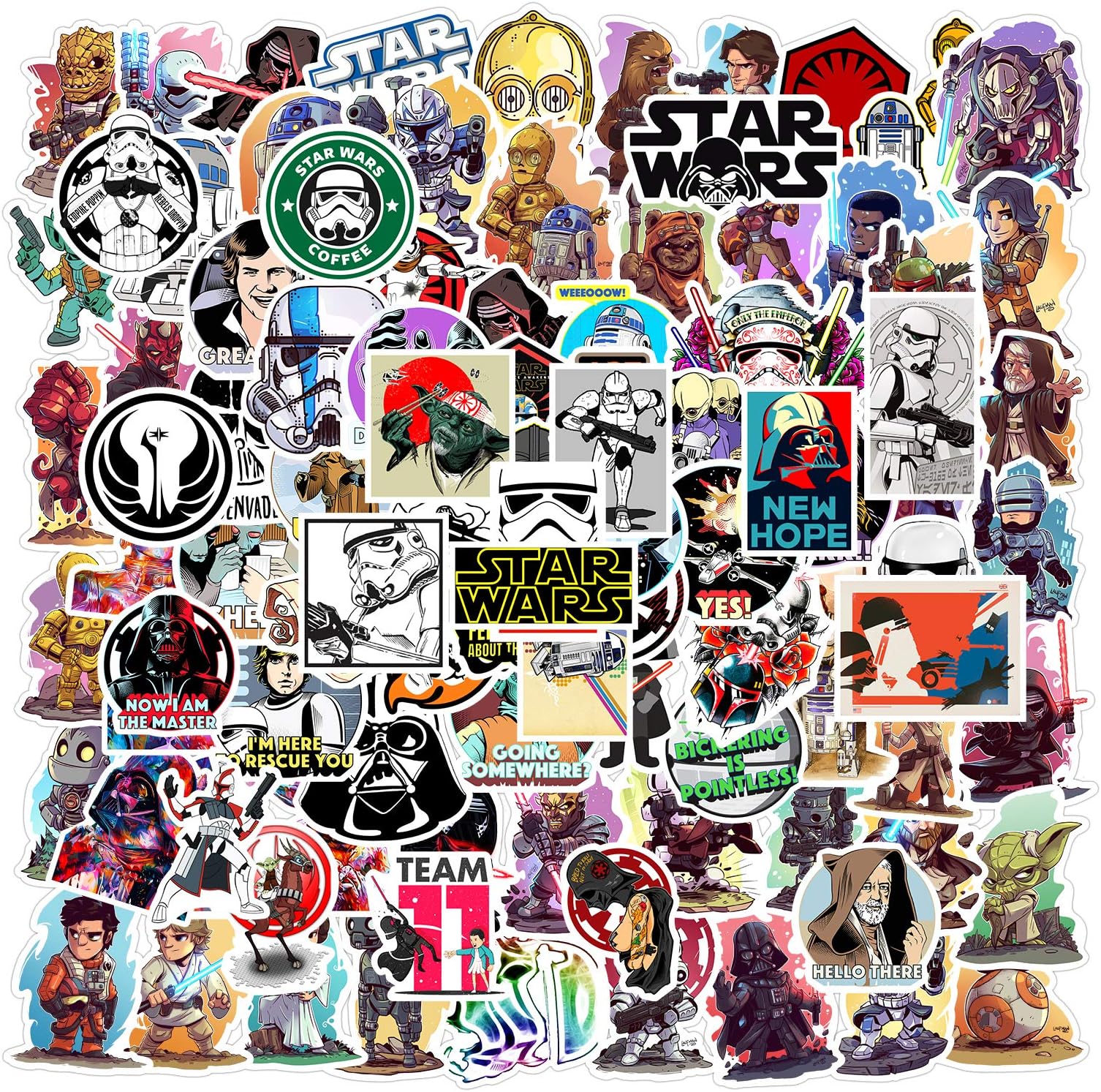 Amazon.com: Star Wars Reward Sticker Pack Bundle ~ 295+ Star Wars ...