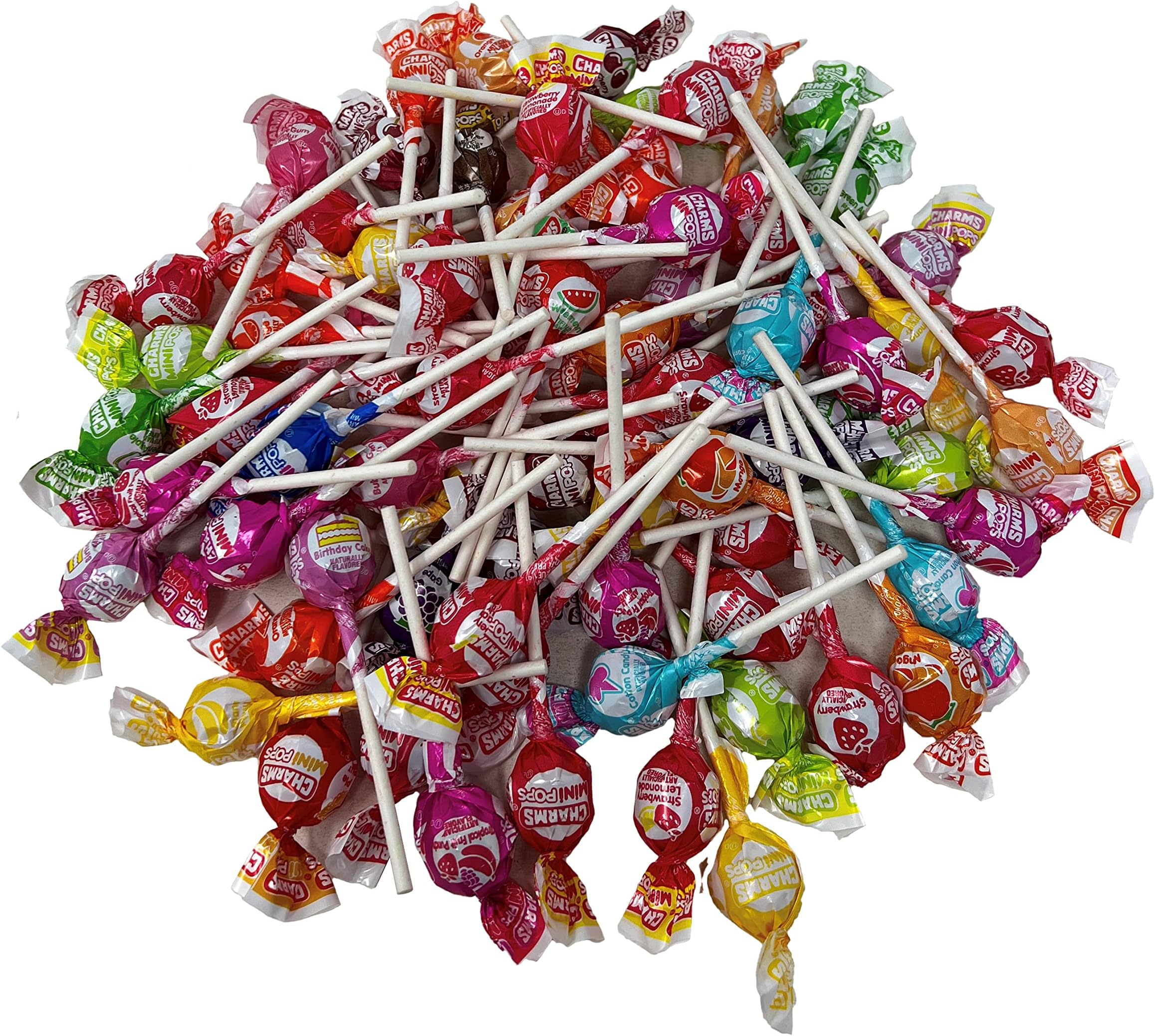 Amazon.com : Charms (1) Bag Mini Pops Lollipop Candy - Assorted Fun ...