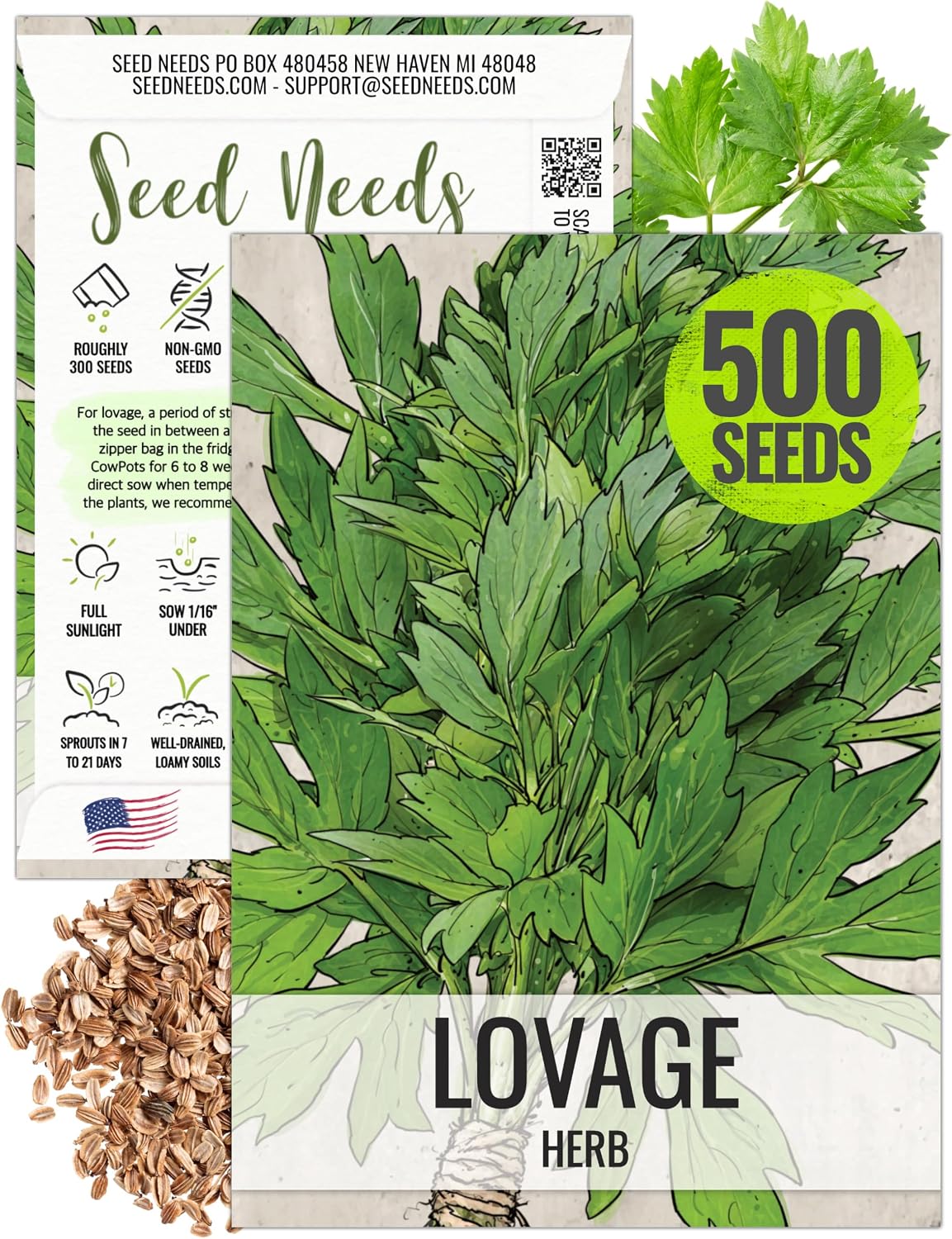 Amazon.com : Seed Needs Lovage Seeds for Planting - Non-GMO Heirloom ...