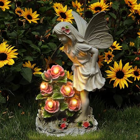Amazon.com: Garden Decor Angel Statue, Outdoor Patio Garden Sculptures ...