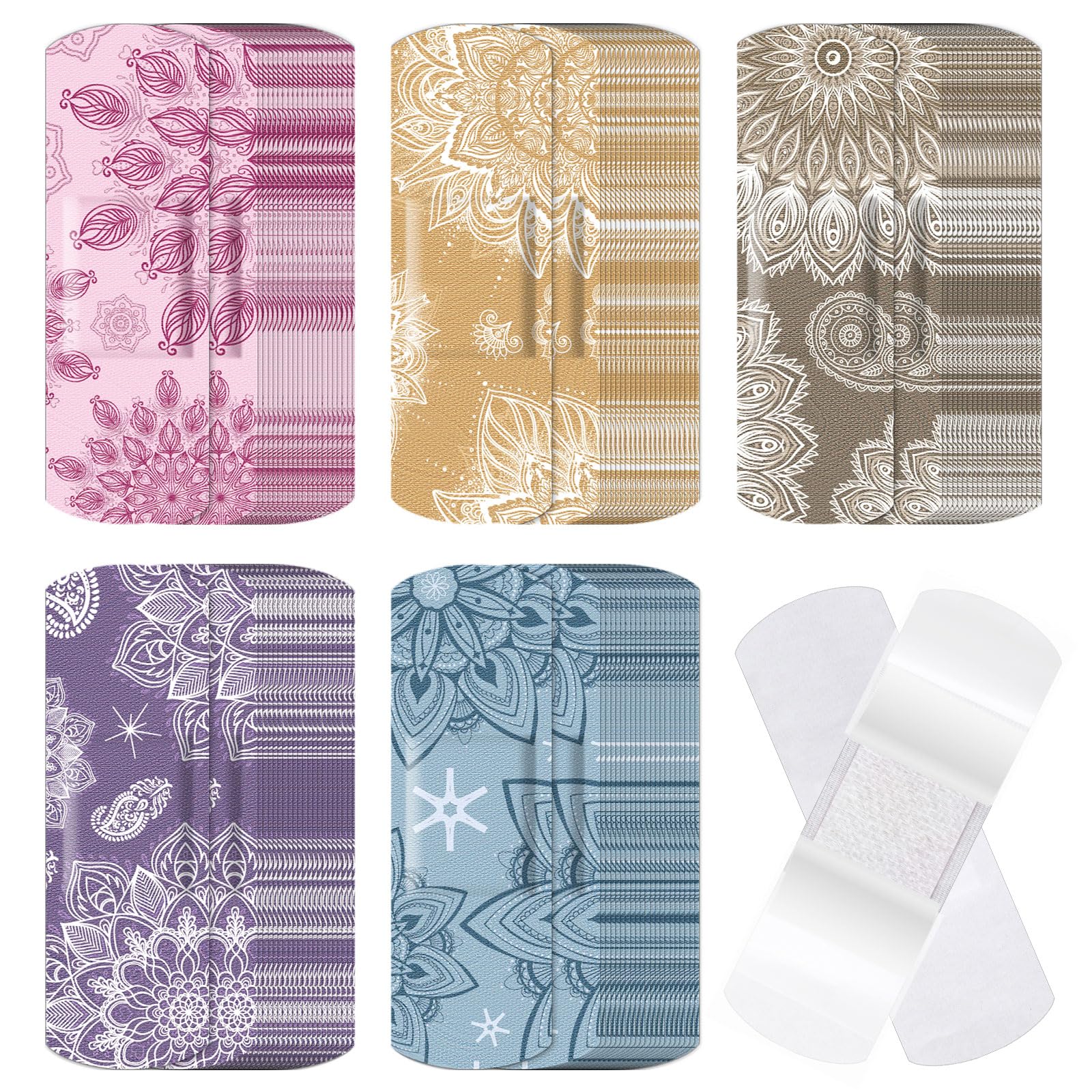 Amazon.com: Threlaco 120 Pcs Fabric Adhesive Flexible Bandages Bulk ...