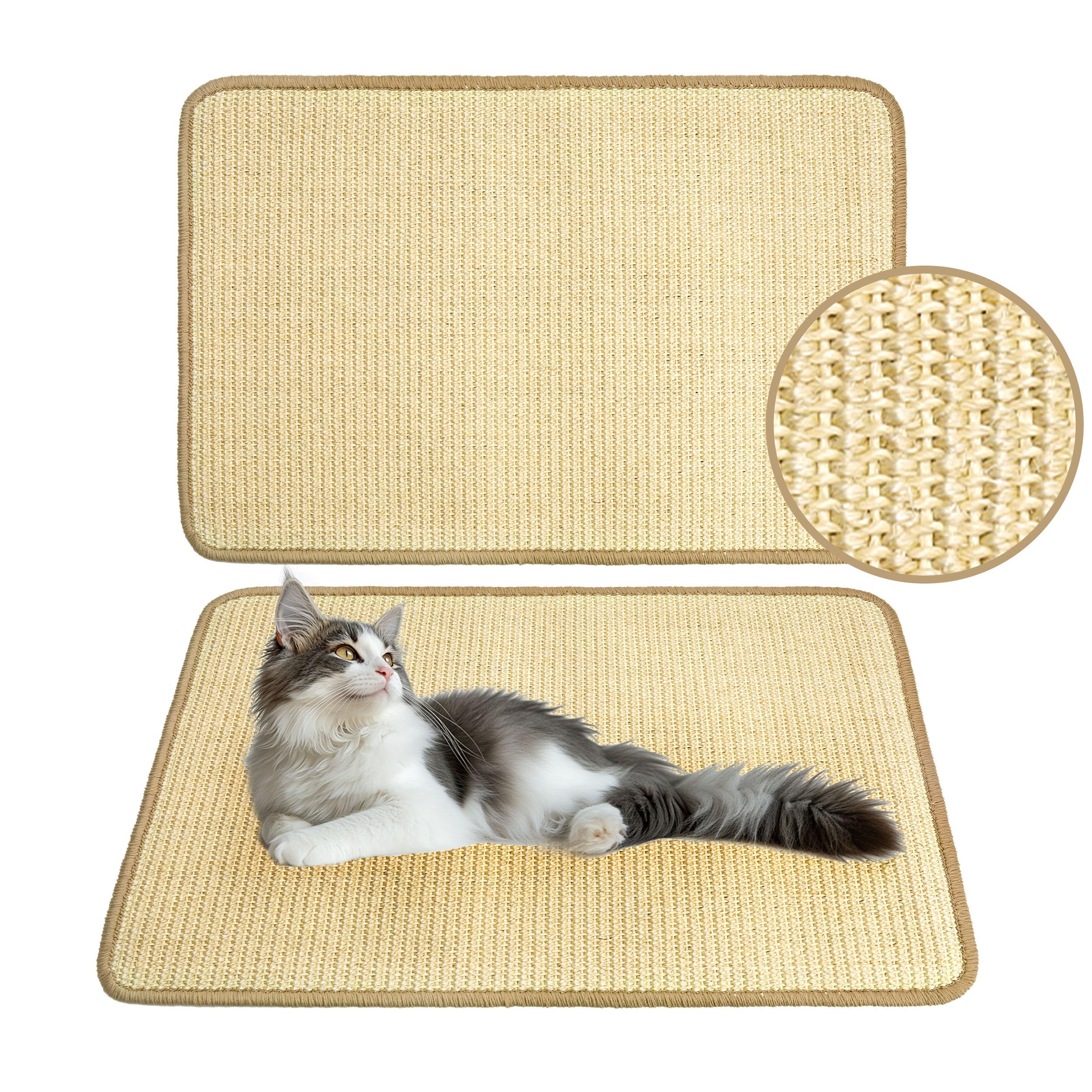 Amazon.com : PatiencET Cat Scratching Mat, Natural Sisal Cat Scratcher ...