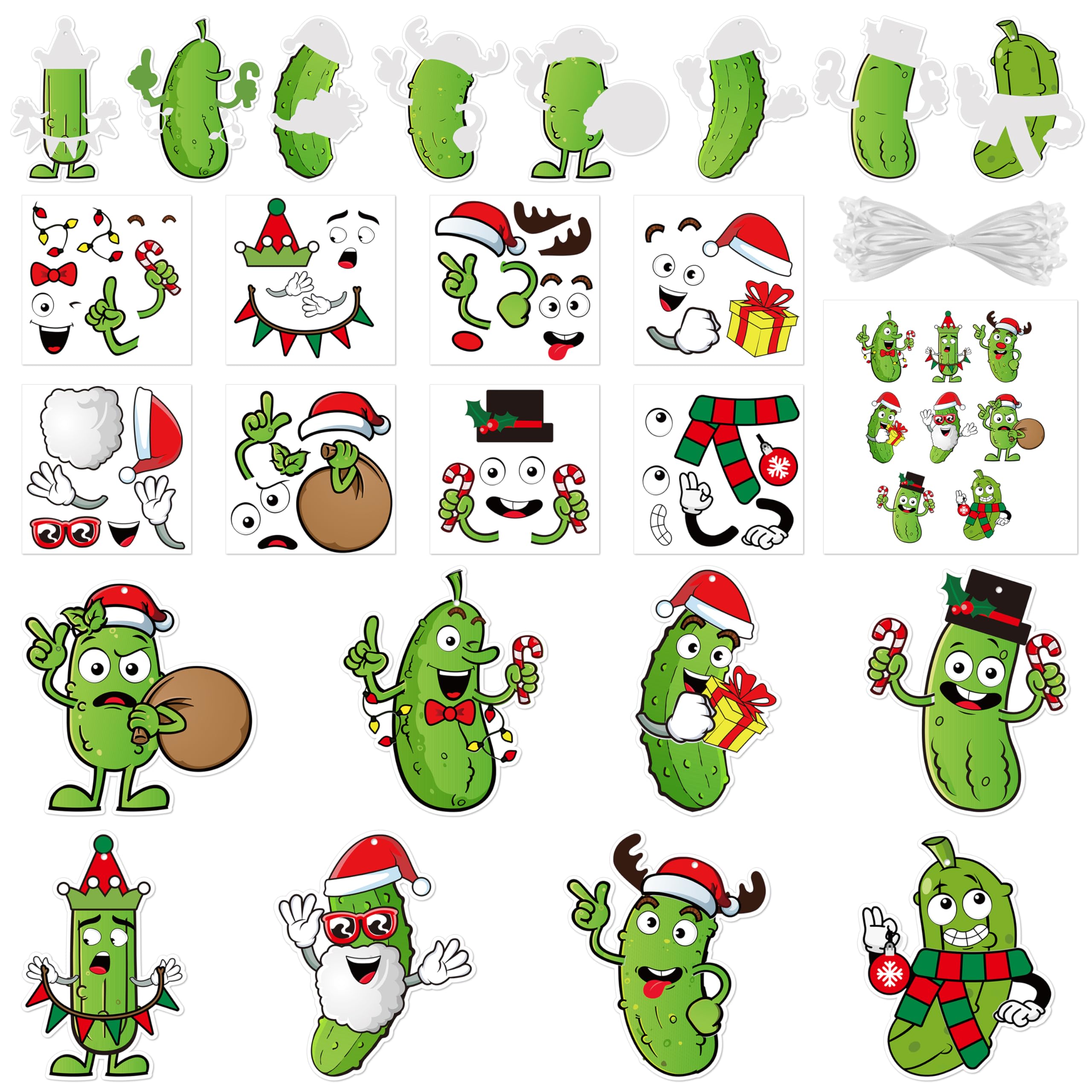Amazon.com: BeYumi Christmas Pickle Craft Kit - 123Pcs Christmas Pickle ...