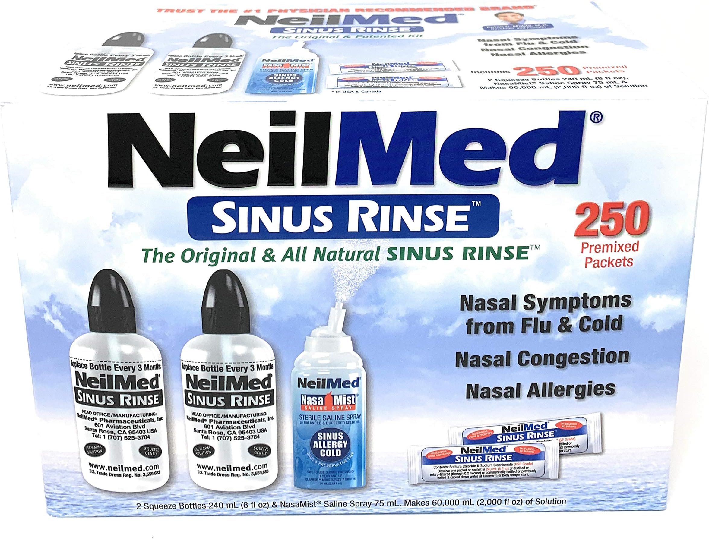 Amazon.com: NeilMed Sinus Rinse - 2 squeeze Bottles 240mL (8fl oz ...